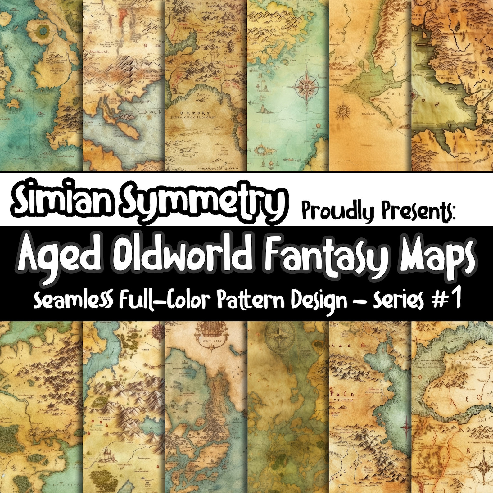 DIGITAL PAPER Aged Oldworld Fantasy Maps Series 1 Seamless - Etsy