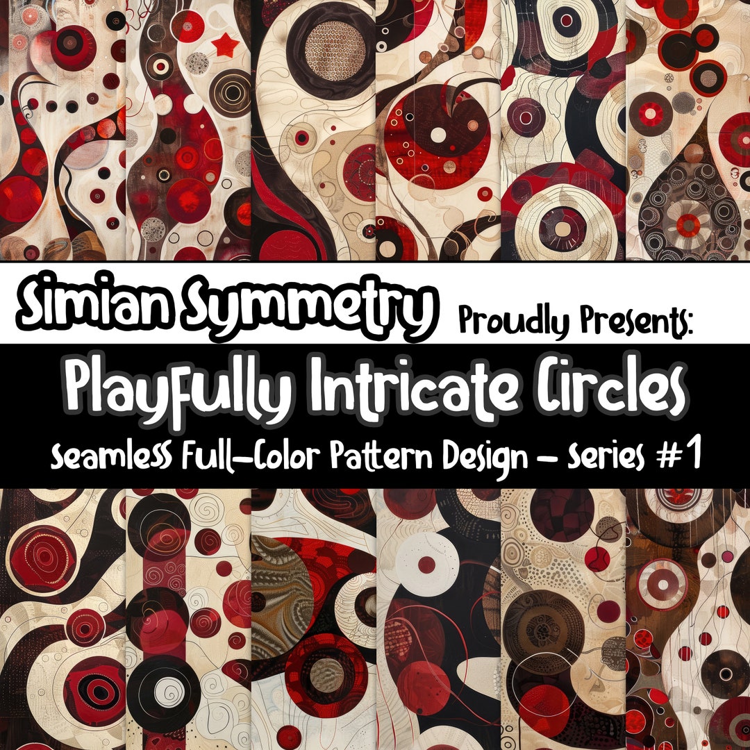 Playfully Intricate Circles Digital Paper | Instant Download | Seamless ...