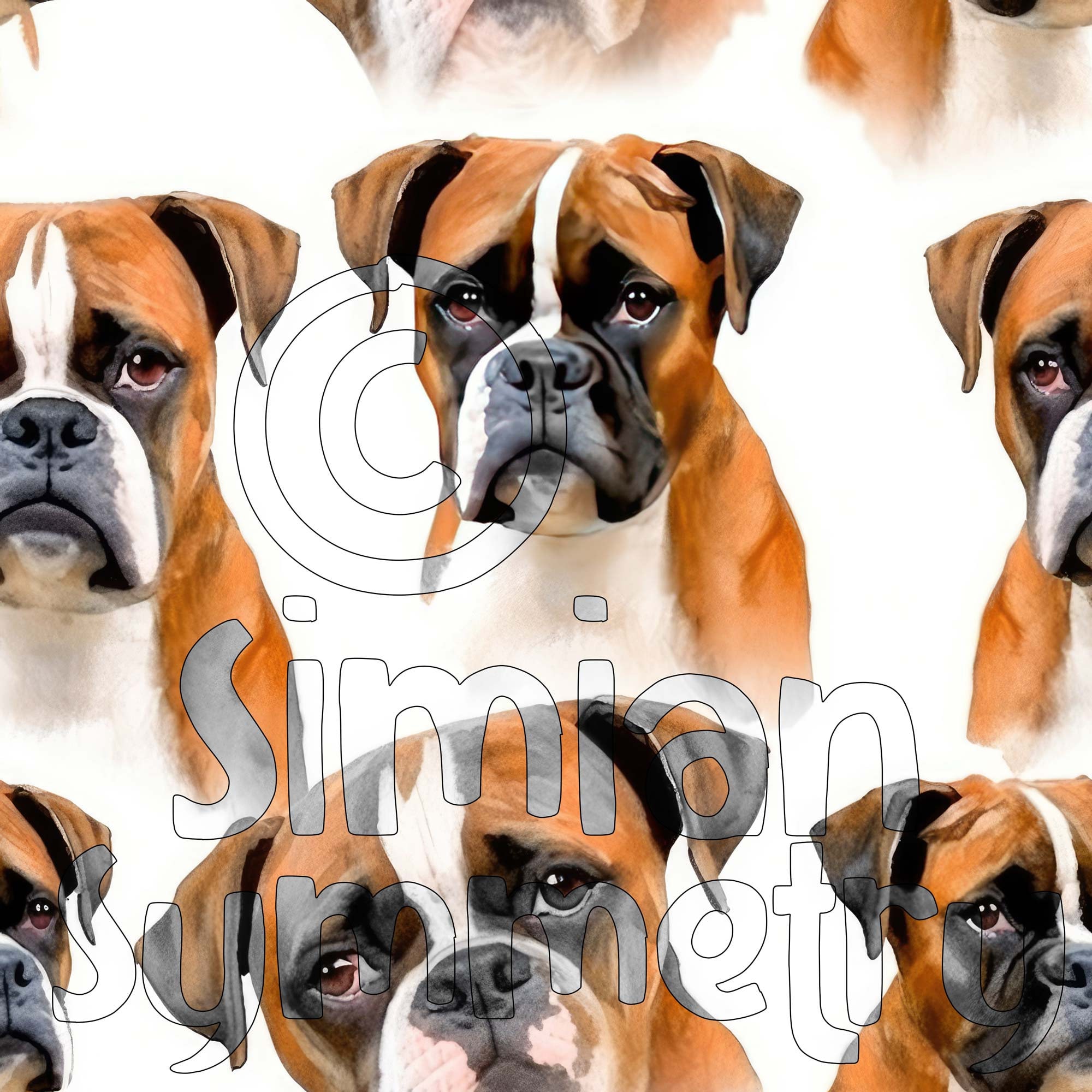 DIGITAL PAPER Watercolor Boxers Series 1 Seamless Designs - Etsy