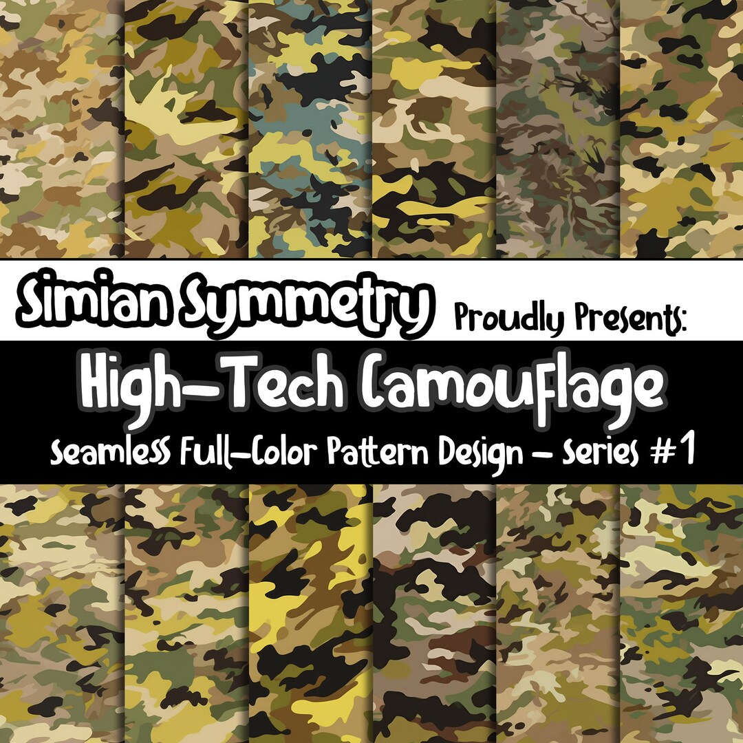 DIGITAL PAPER High-tech Camouflage Series 1 | Seamless Designs | Twelve ...