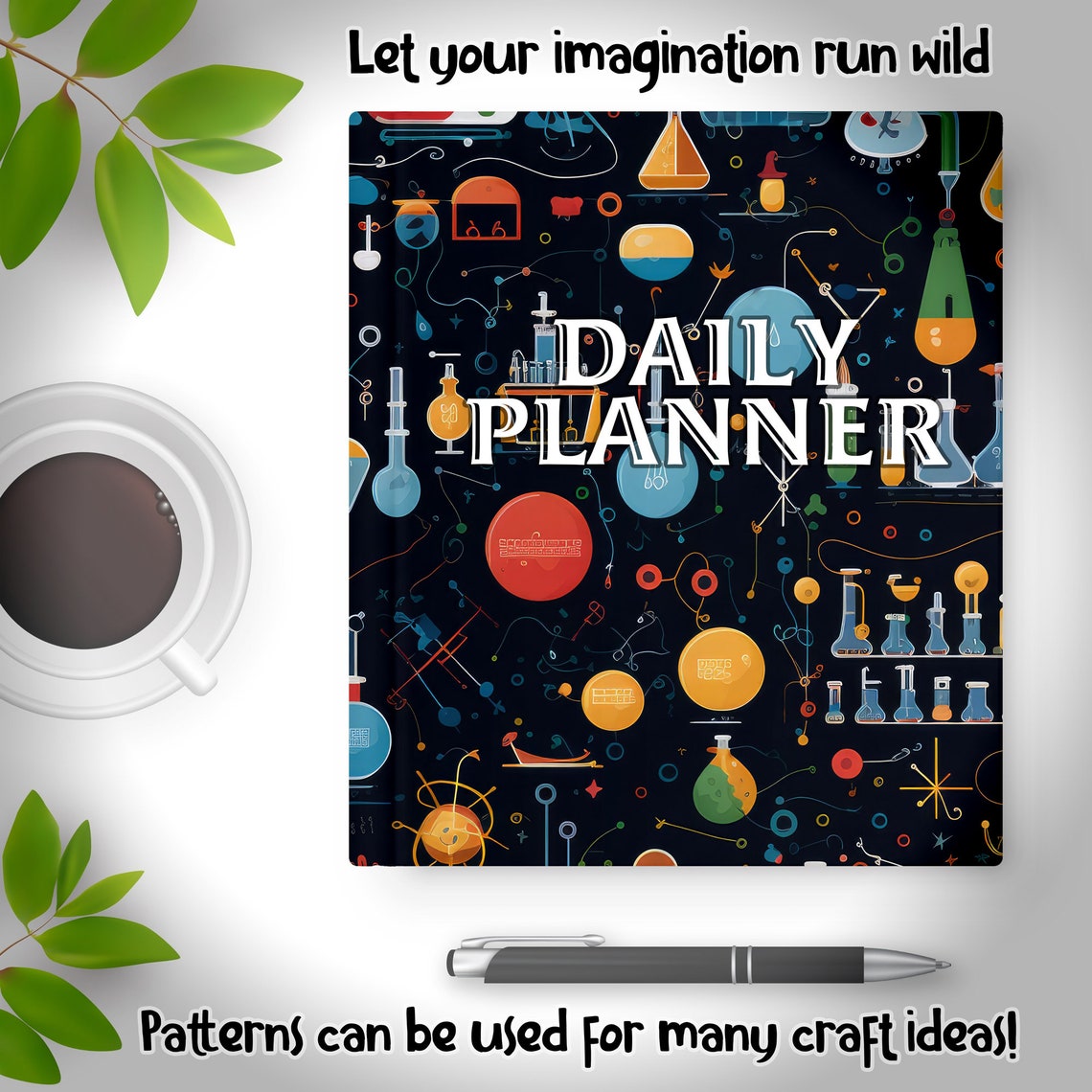 Symbols of Science Digital Art | Instant Download | Seamless Patterns ...