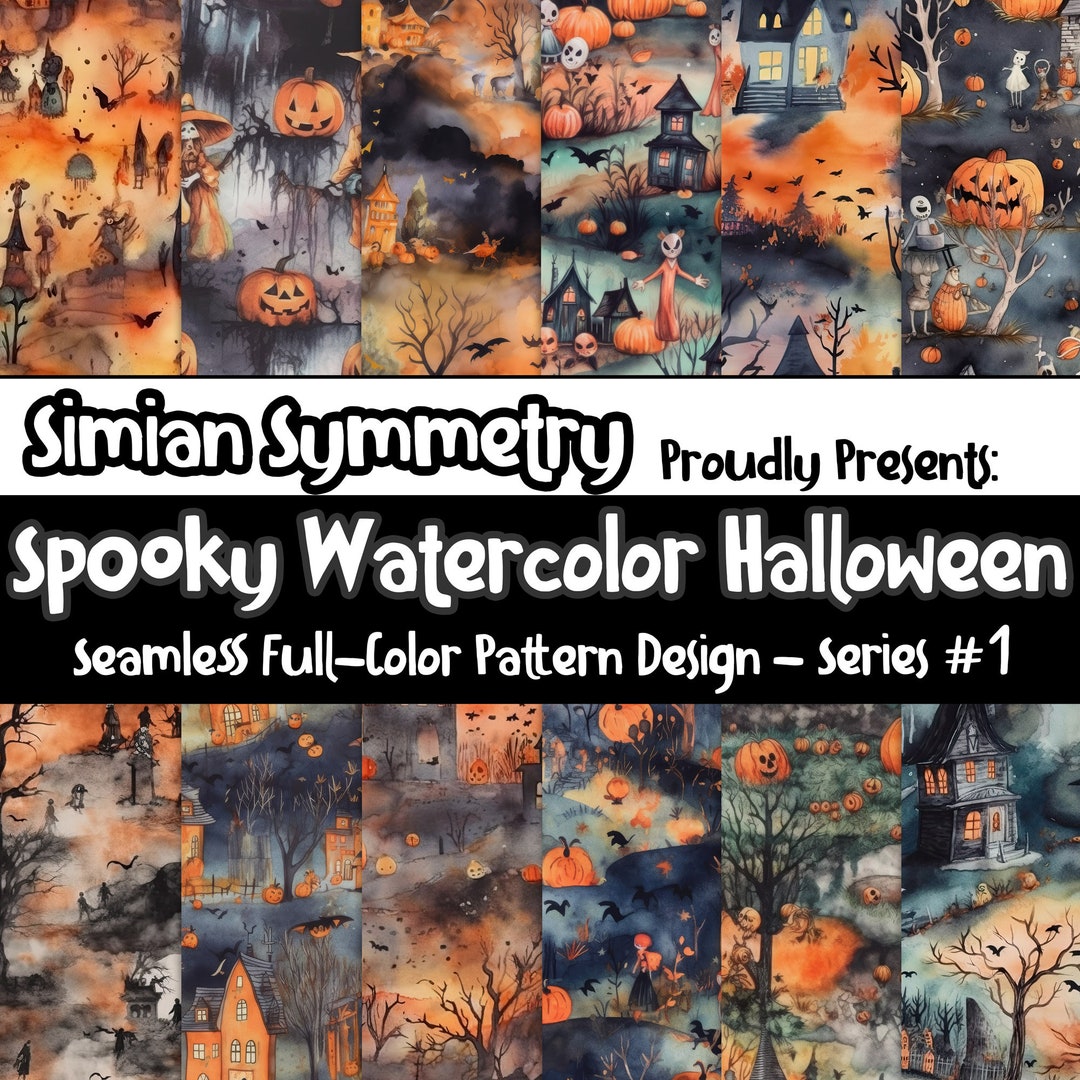 Spooky Halloween Digital Paper | Halloween Seamless | Spooky Halloween ...