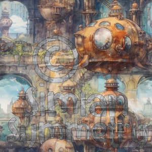 DIGITAL PAPER Steampunk Subs Series 1 | Seamless Designs | Twelve ...