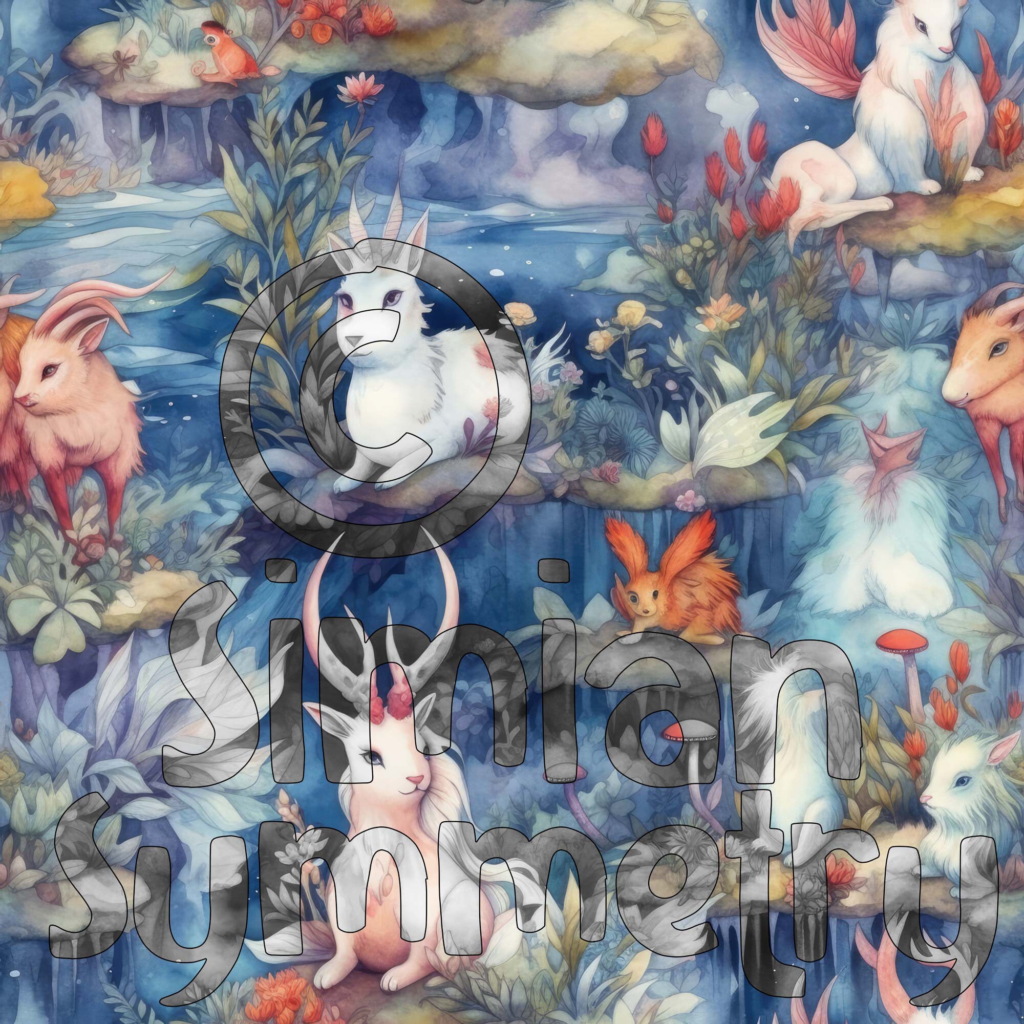 DIGITAL PAPER Fantasy Creatures Series 1 | Seamless Designs | Twelve ...