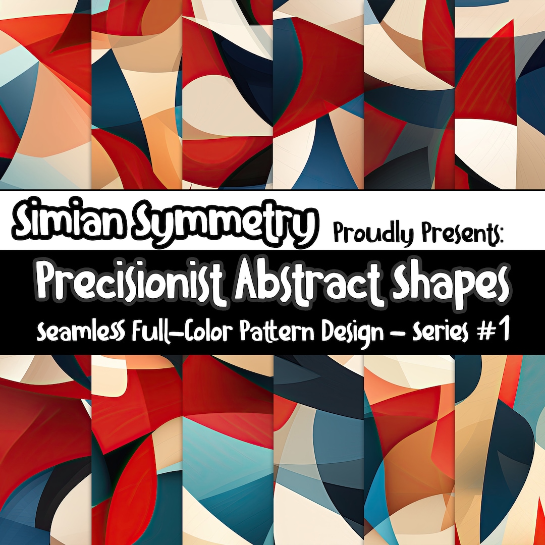 Precisionist Abstract Shapes | Instant Download | Seamless Patterns ...