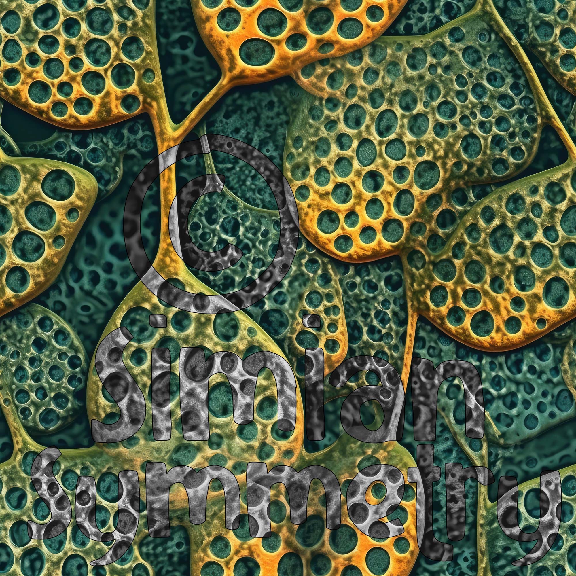 DIGITAL PAPER Microscopic Plant Cells Series 1 Seamless Designs Twelve ...