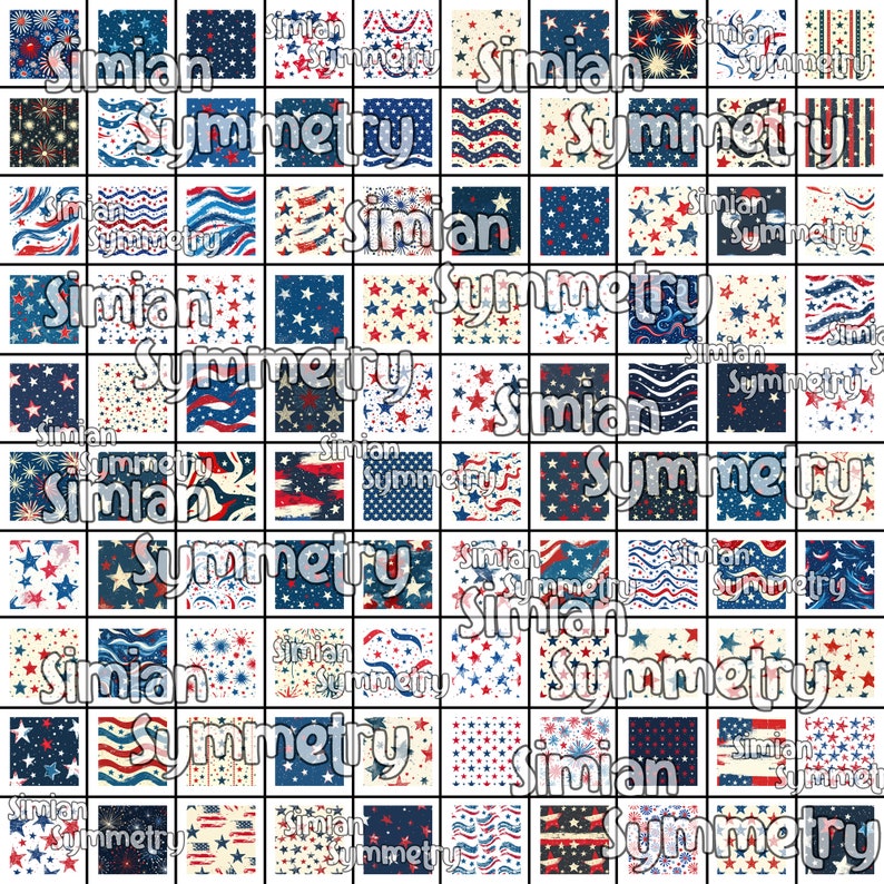 Patriotic Mega Bundle Digital Paper America Flags Stars Stripes Instant ...