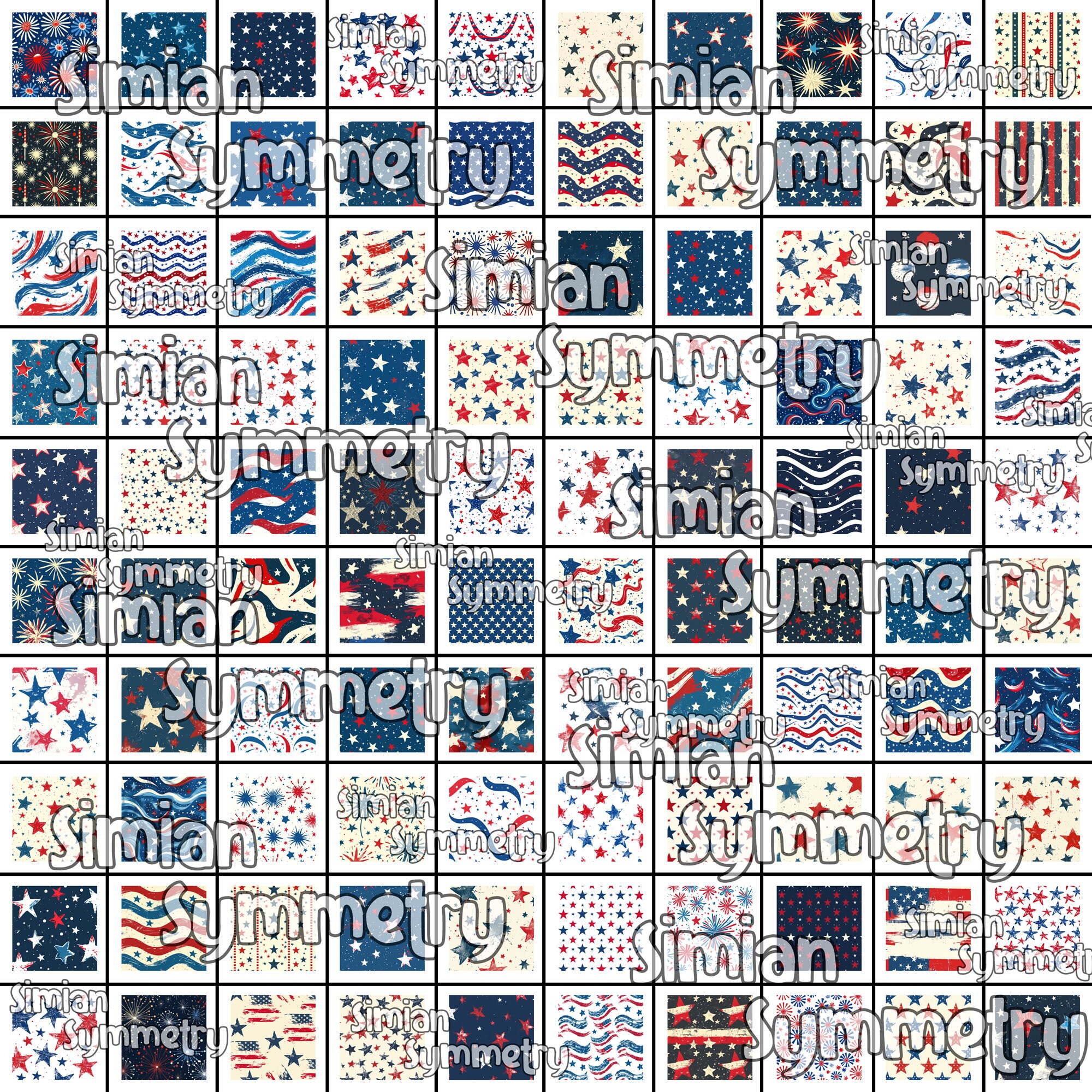 Patriotic Mega Bundle Digital Paper America Flags Stars Stripes Instant ...