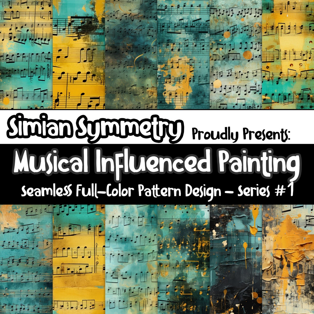 Music Inspired Art Digital Paper | Instant Download | Seamless Patterns ...
