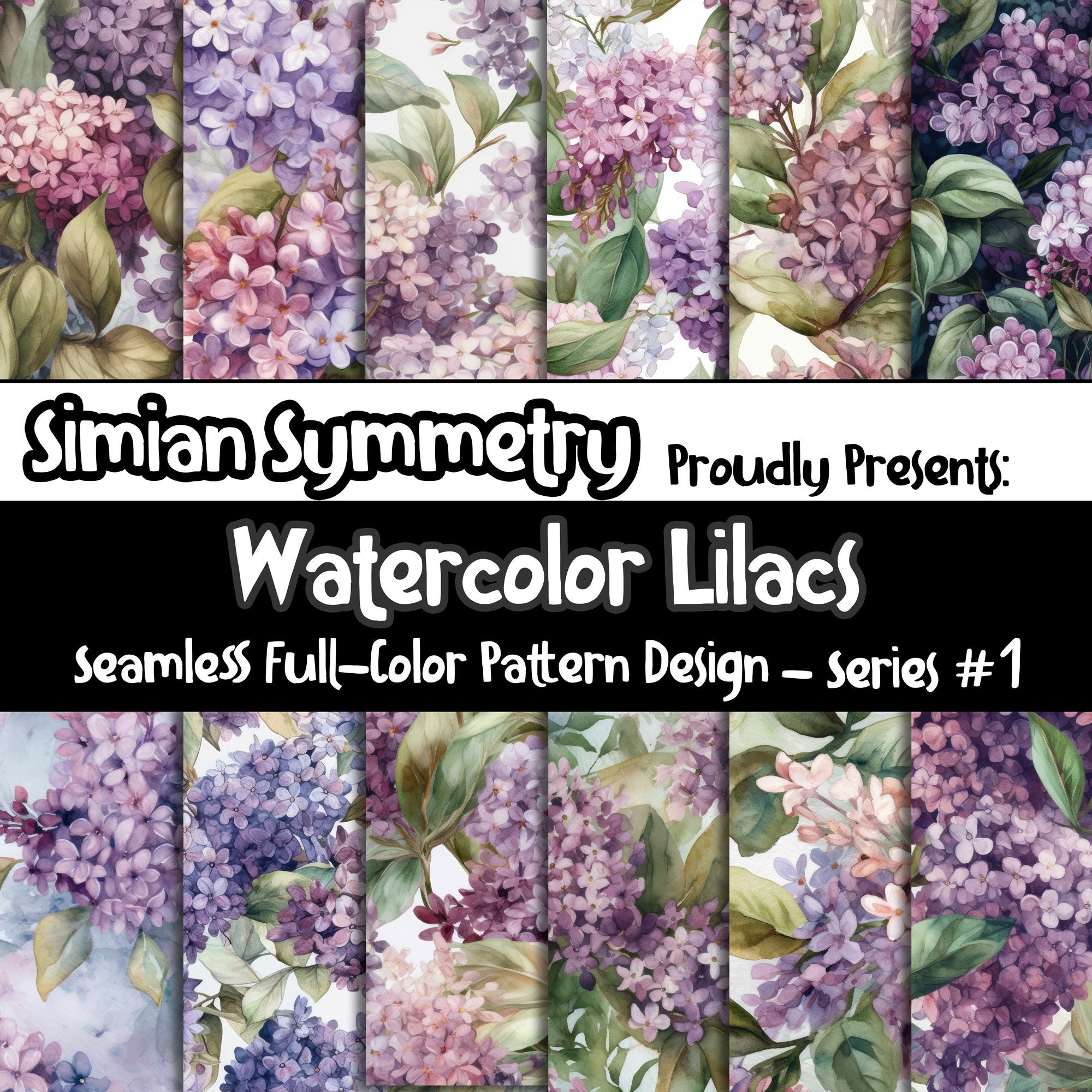 Watercolor Lilacs Digital Paper Watercolor Lilacs Seamless - Etsy