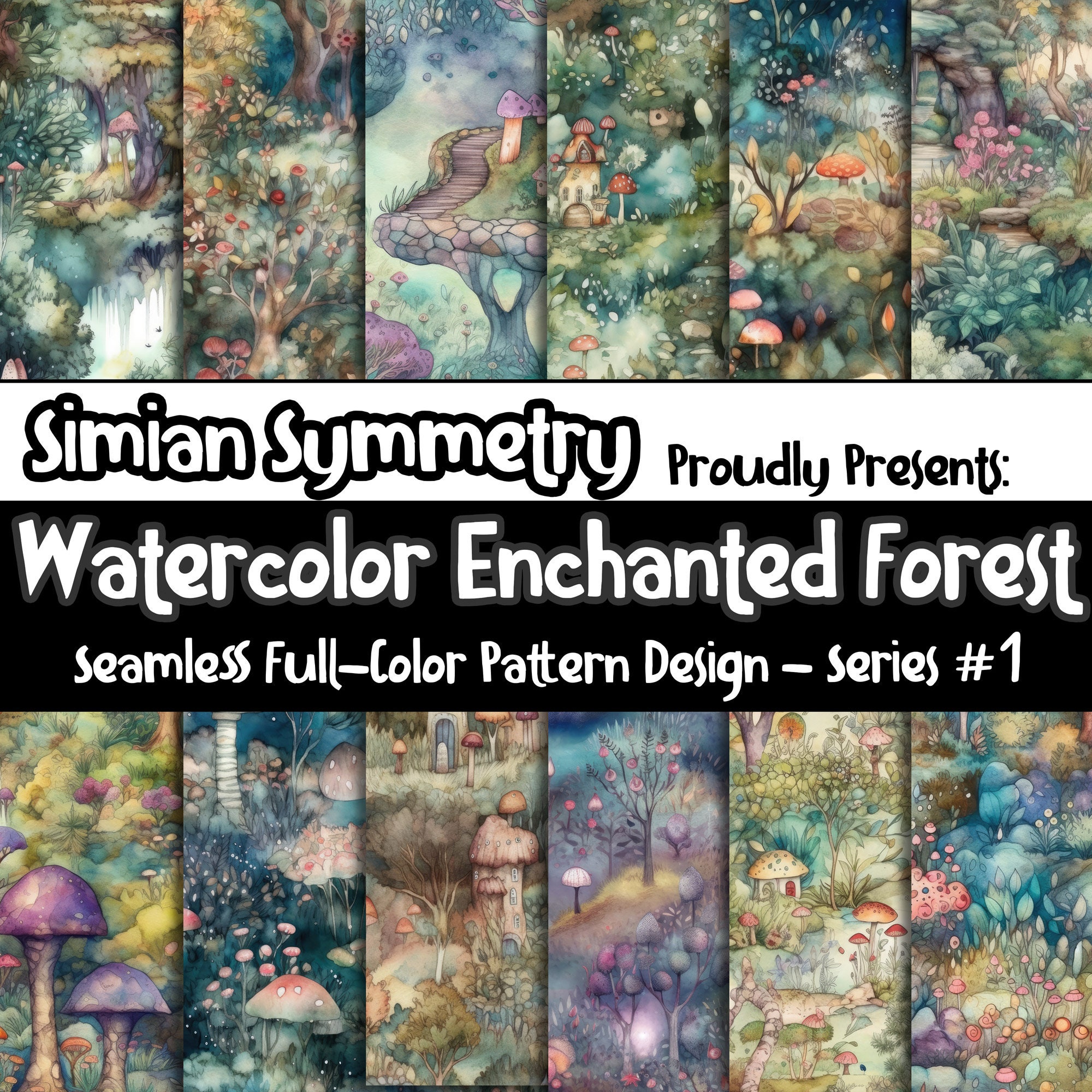 Enchanted Forest Digital Paper | Enchanted Forest Seamless | Enchanted ...