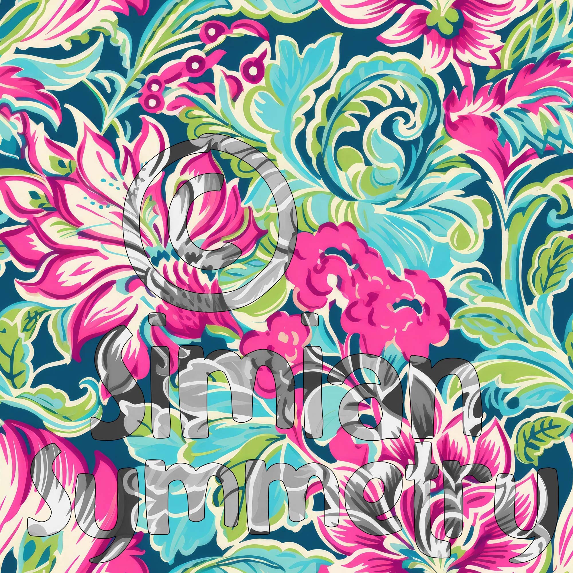Tropical Pink Floral Digital Paper | Instant Download | Seamless ...
