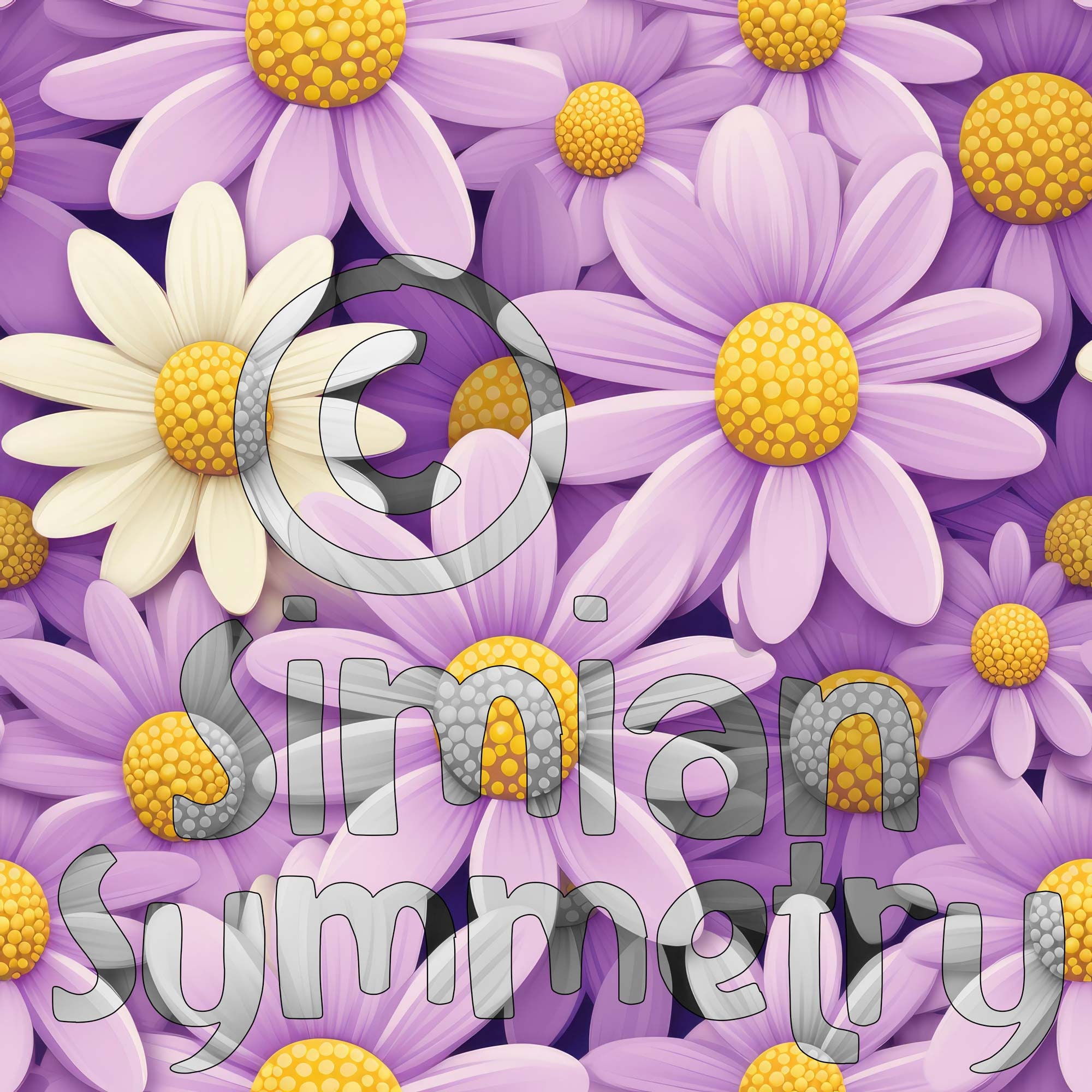 Purple Daisy Flowers Digital Paper | Instant Download | Seamless ...