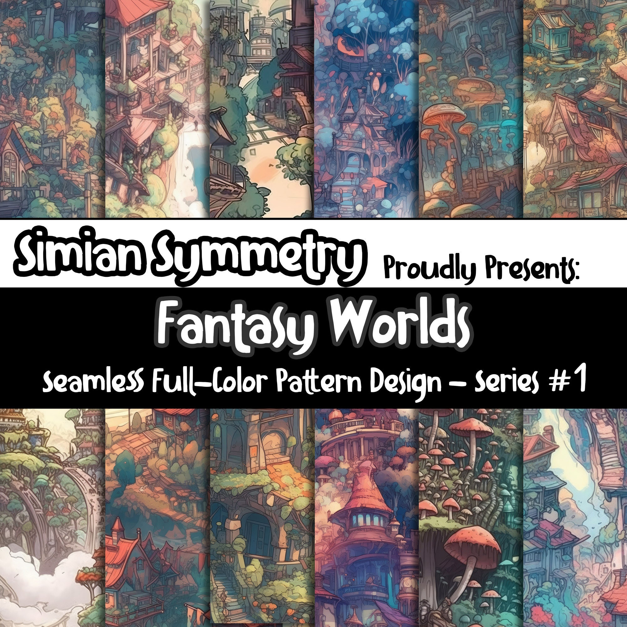 DIGITAL PAPER Fantasy Worlds Series 1 Seamless Designs - Etsy