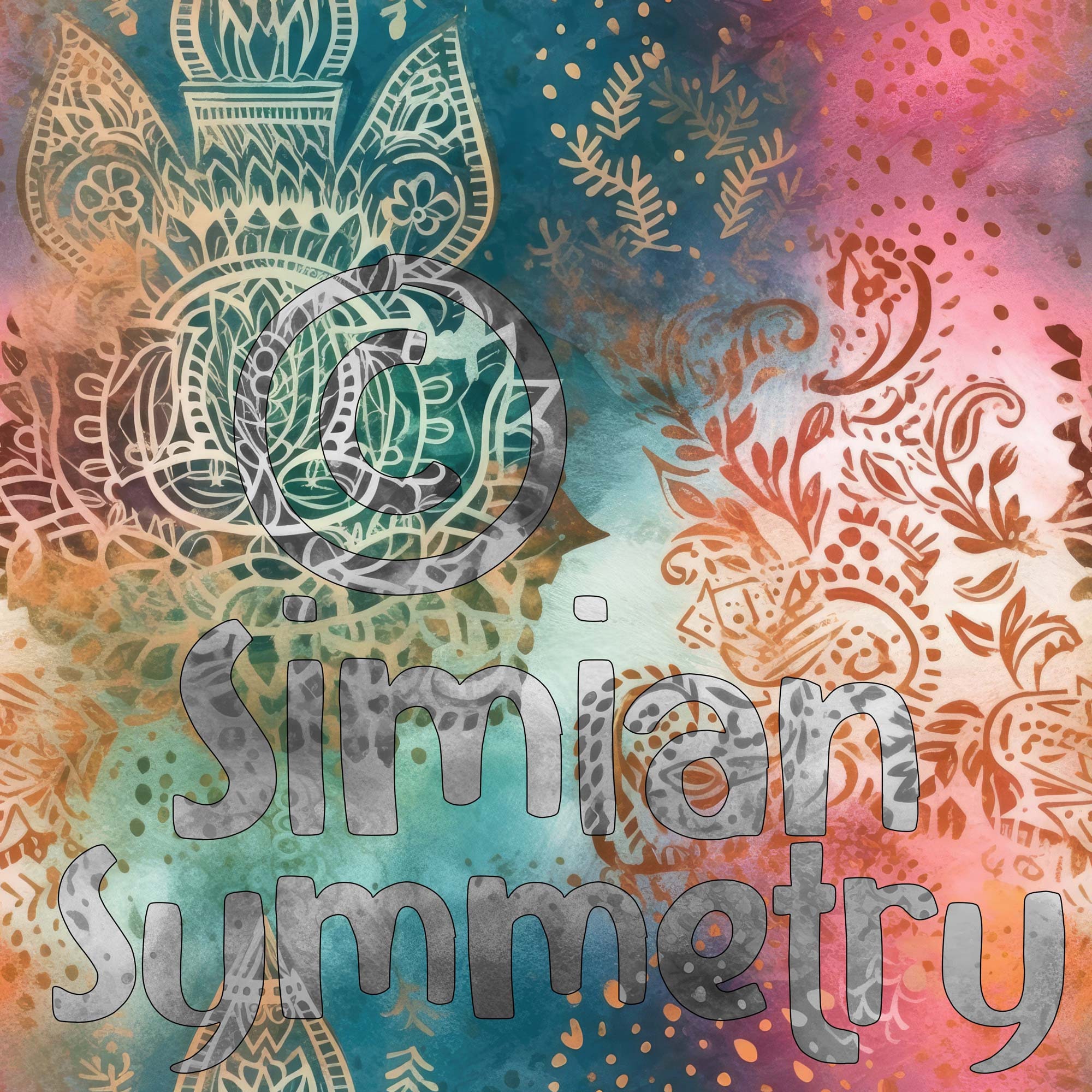 DIGITAL PAPER Henna Designs Series 1 Seamless Designs Twelve Colorful ...