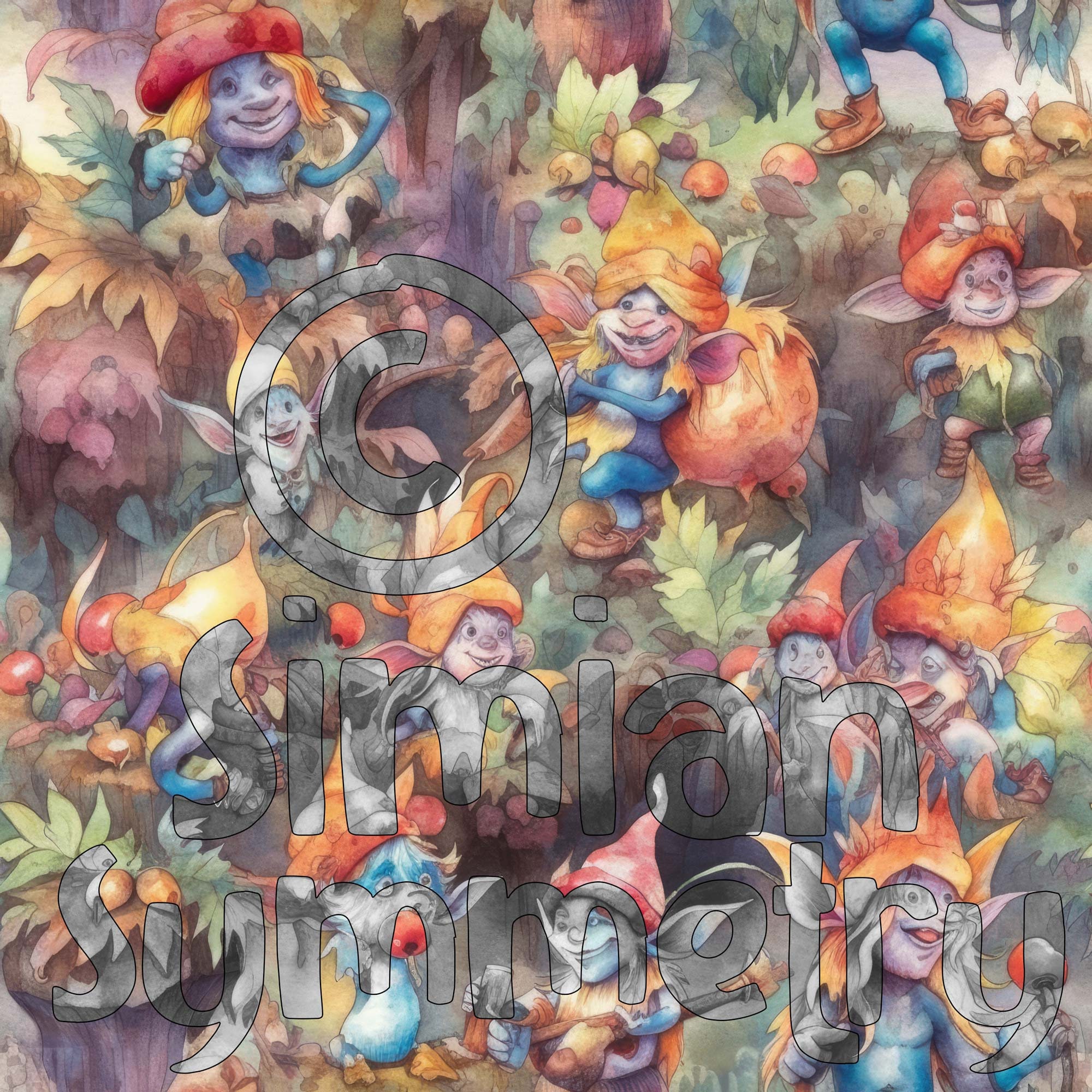 DIGITAL PAPER Goblins Trolls Series 1 Seamless Designs - Etsy