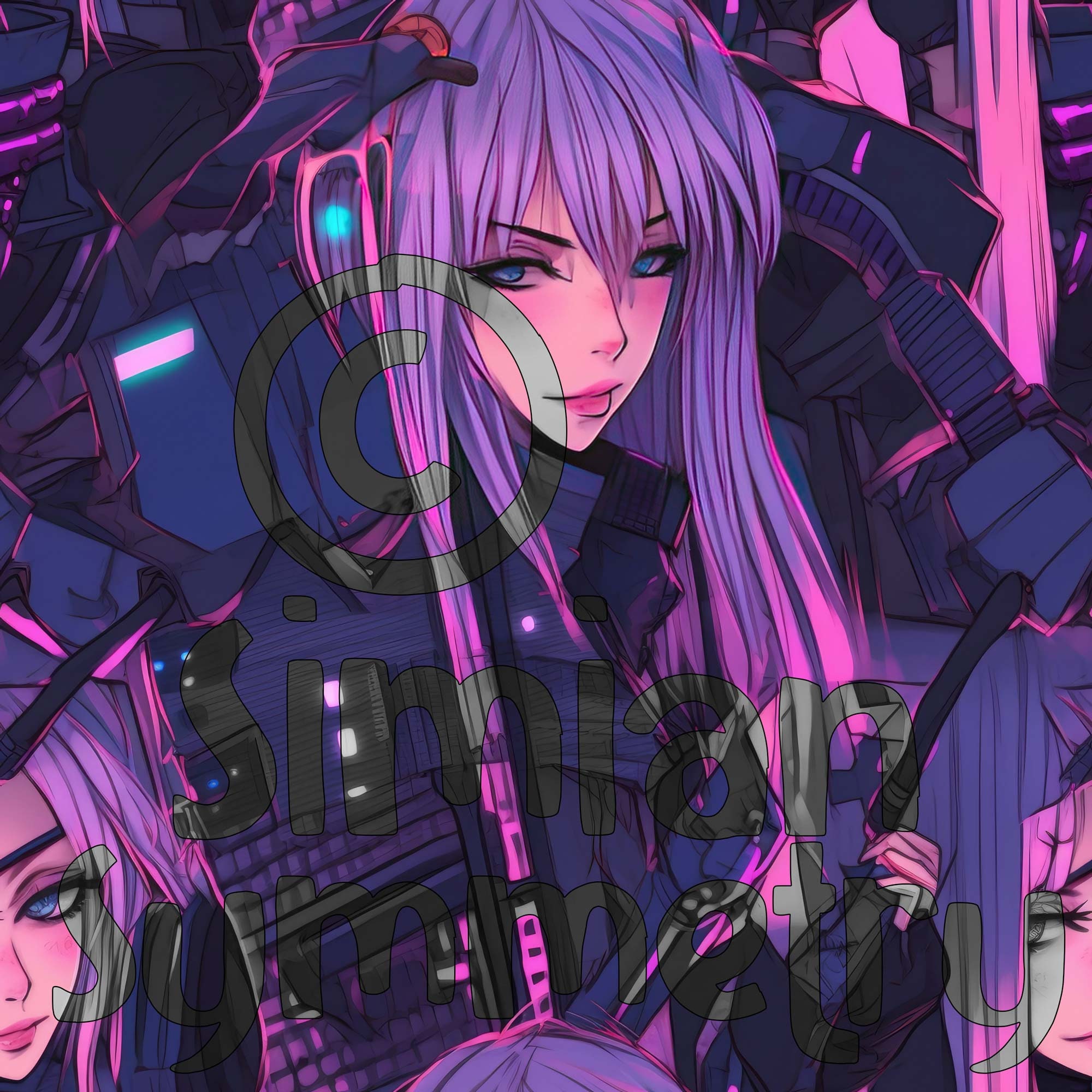 DIGITAL PAPER Cyberpunk Anime Styles Series 1 | Seamless Designs ...