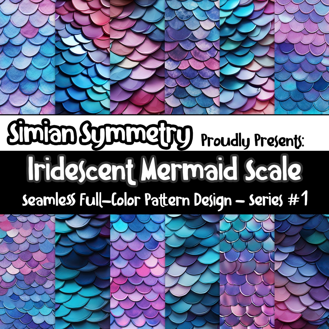 Iridescent Mermaid Scale | Instant Download | Seamless Patterns ...