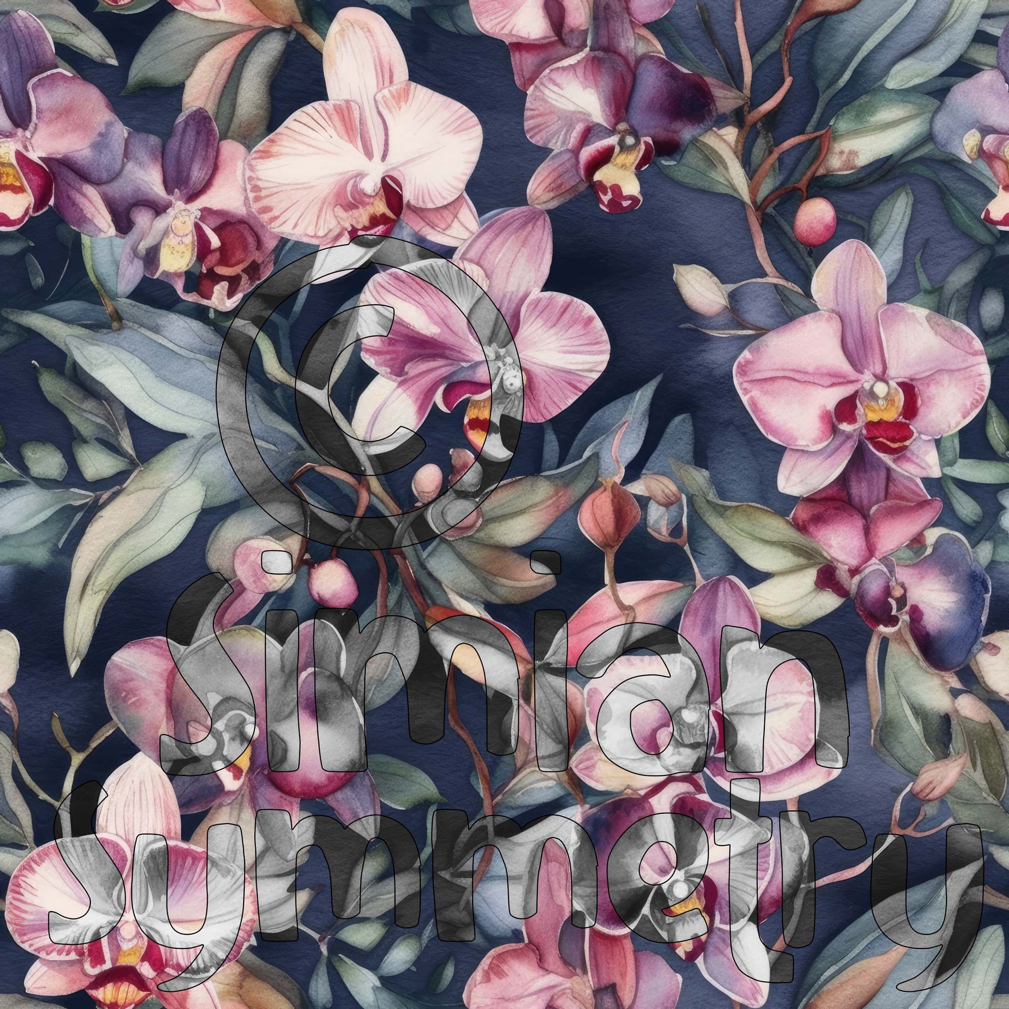 DIGITAL PAPER Watercolor Orchids Series 1 Seamless Designs - Etsy