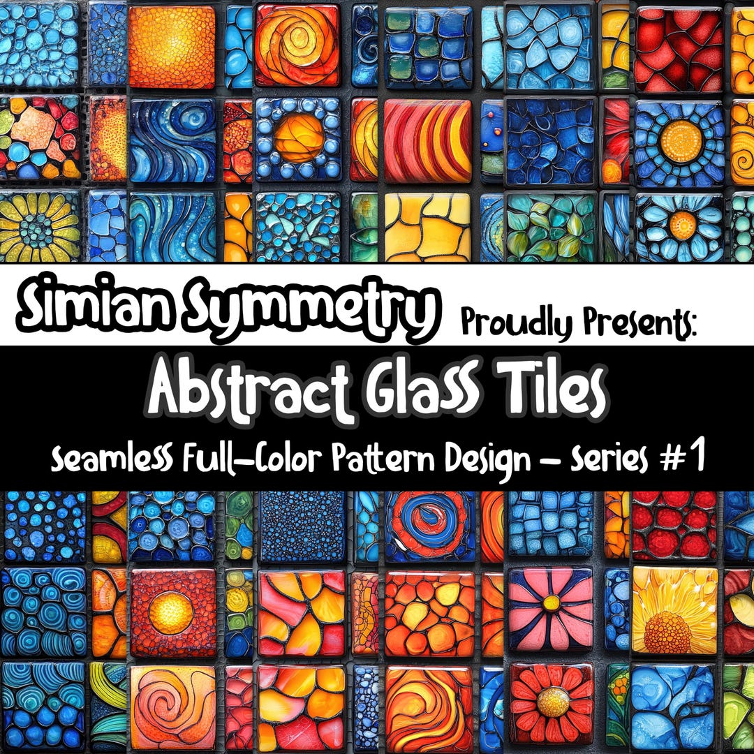 Abstract Glass Tiles | Instant Download | Seamless Patterns | Modern ...