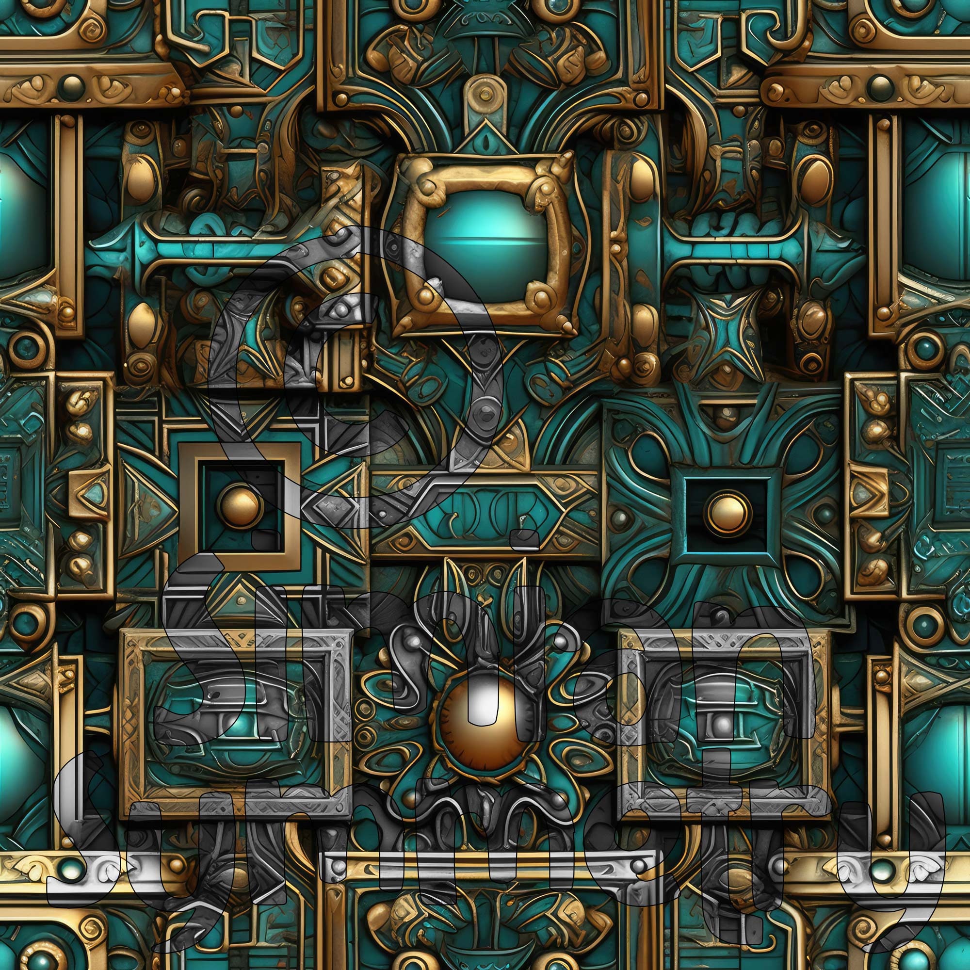 Decorative Ornamental Wall Digital Art | Instant Download | Seamless ...