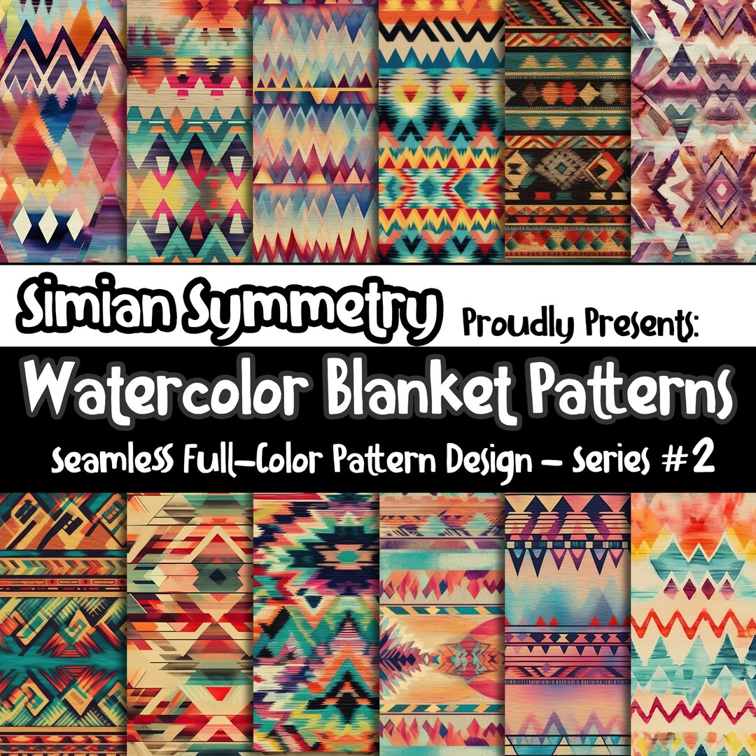 DIGITAL PAPER Blanket Patterns Series 2 | Seamless Designs | Twelve ...