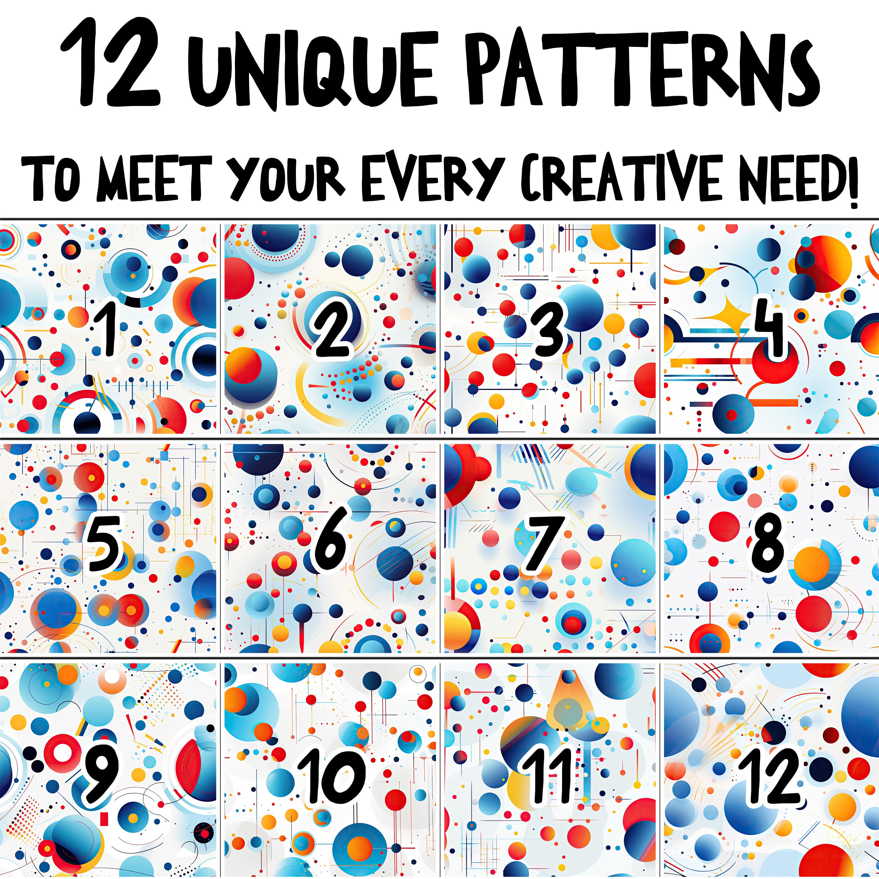 Abstract Technicolor Design Instant Download Seamless Patterns Colorful ...