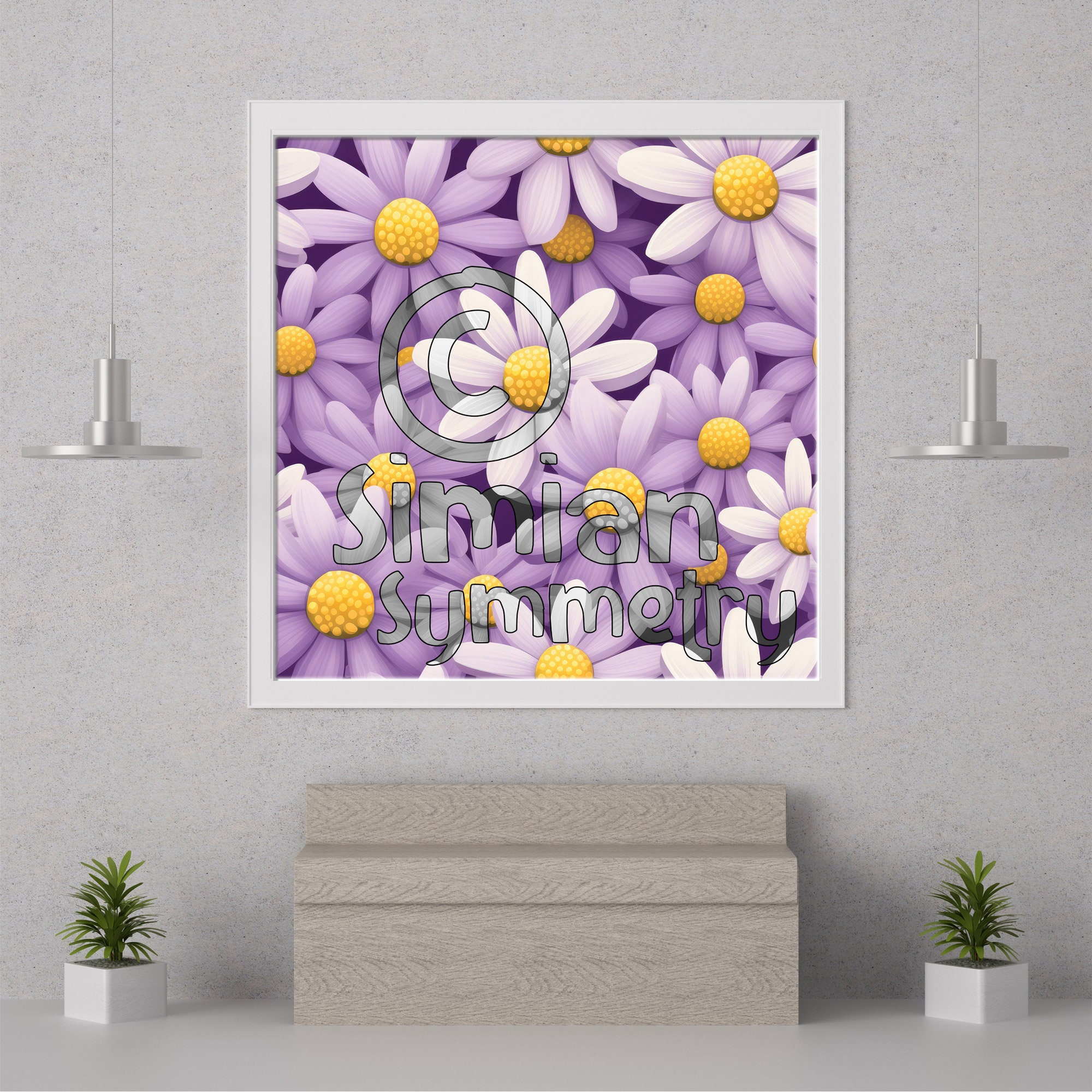 Purple Daisy Flowers Digital Paper | Instant Download | Seamless ...