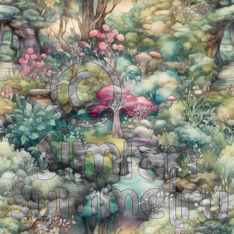 Enchanted Forest Digital Paper Enchanted Forest Seamless - Etsy