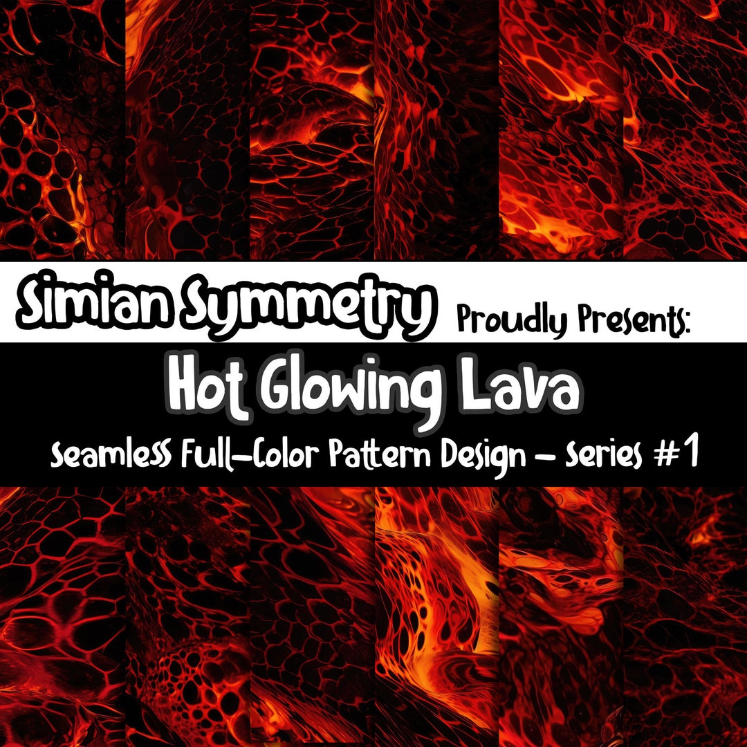 DIGITAL PAPER Hot Glowing Lava Series 1 | Seamless Designs | Twelve ...