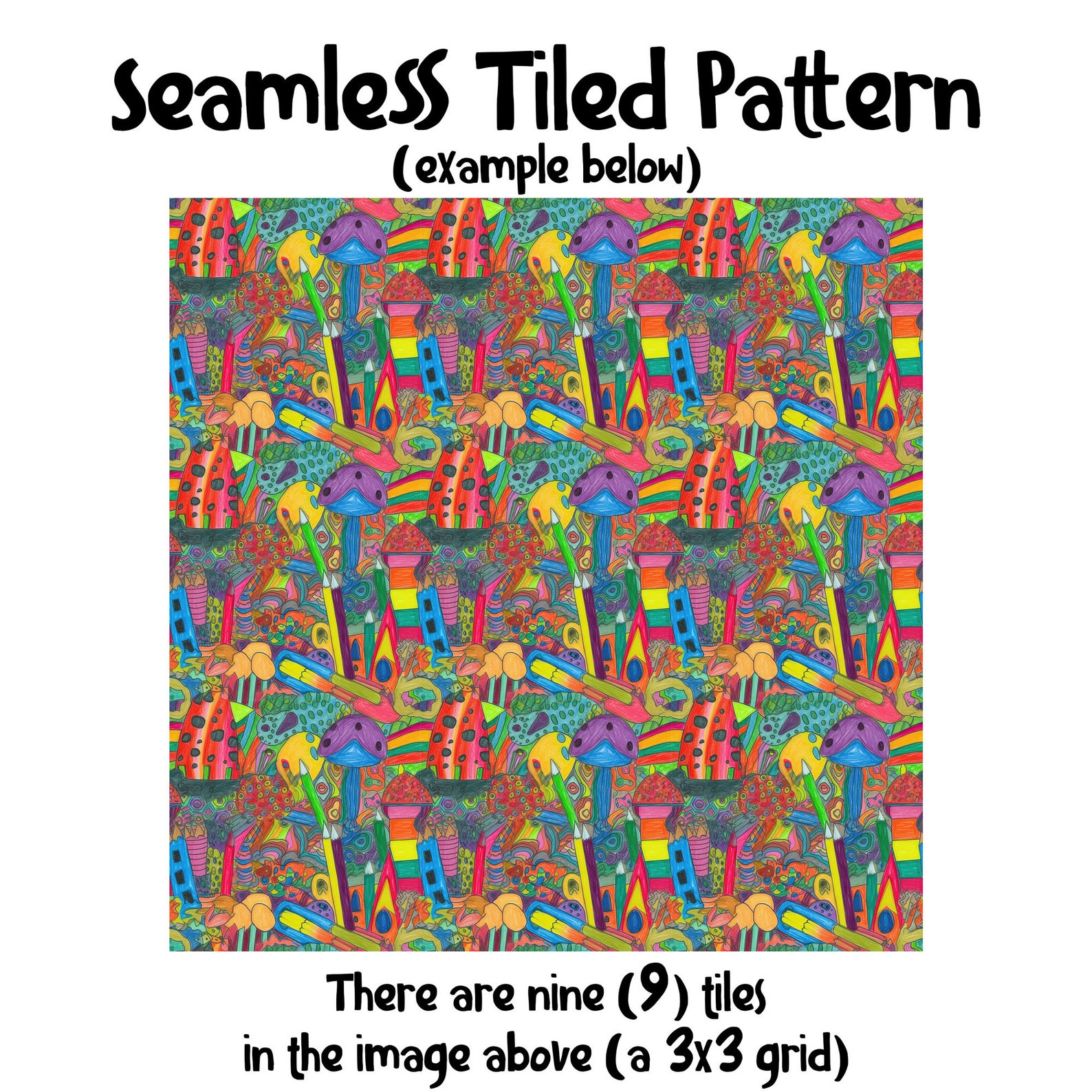 DIGITAL PAPER Abstract Crayon Art Series 1 | Seamless Designs | Twelve ...