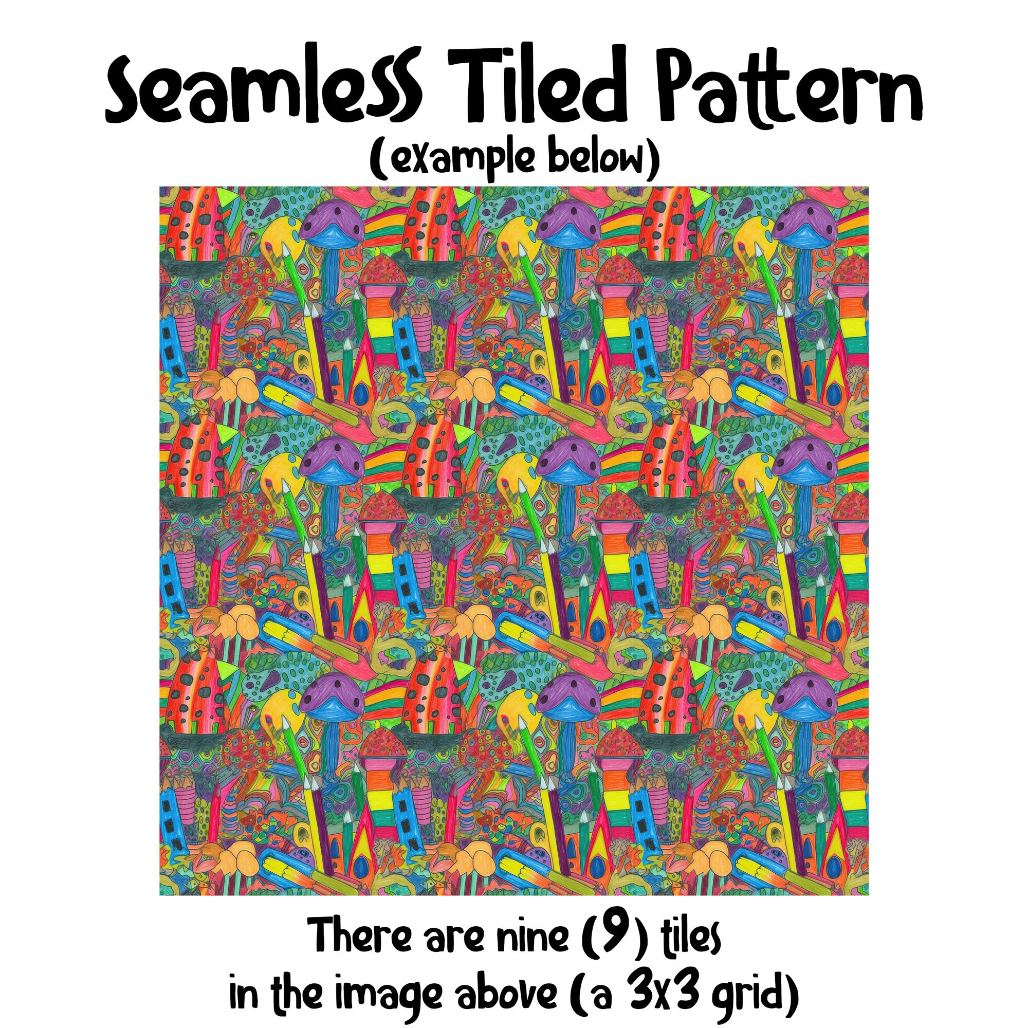 DIGITAL PAPER Abstract Crayon Art Series 1 | Seamless Designs | Twelve ...