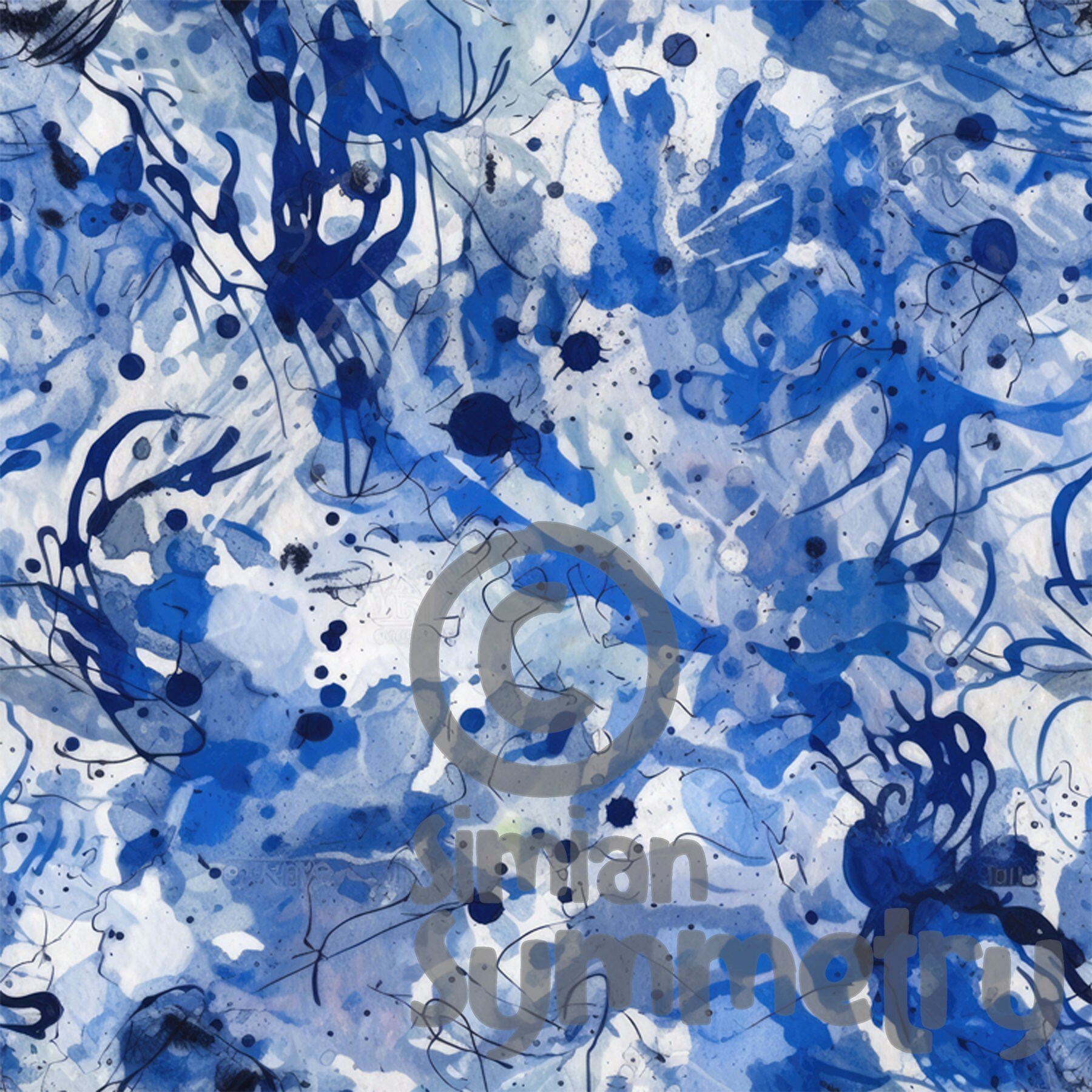 DIGITAL PAPER Watercolor Doodles Series 1 Seamless Designs Twelve ...