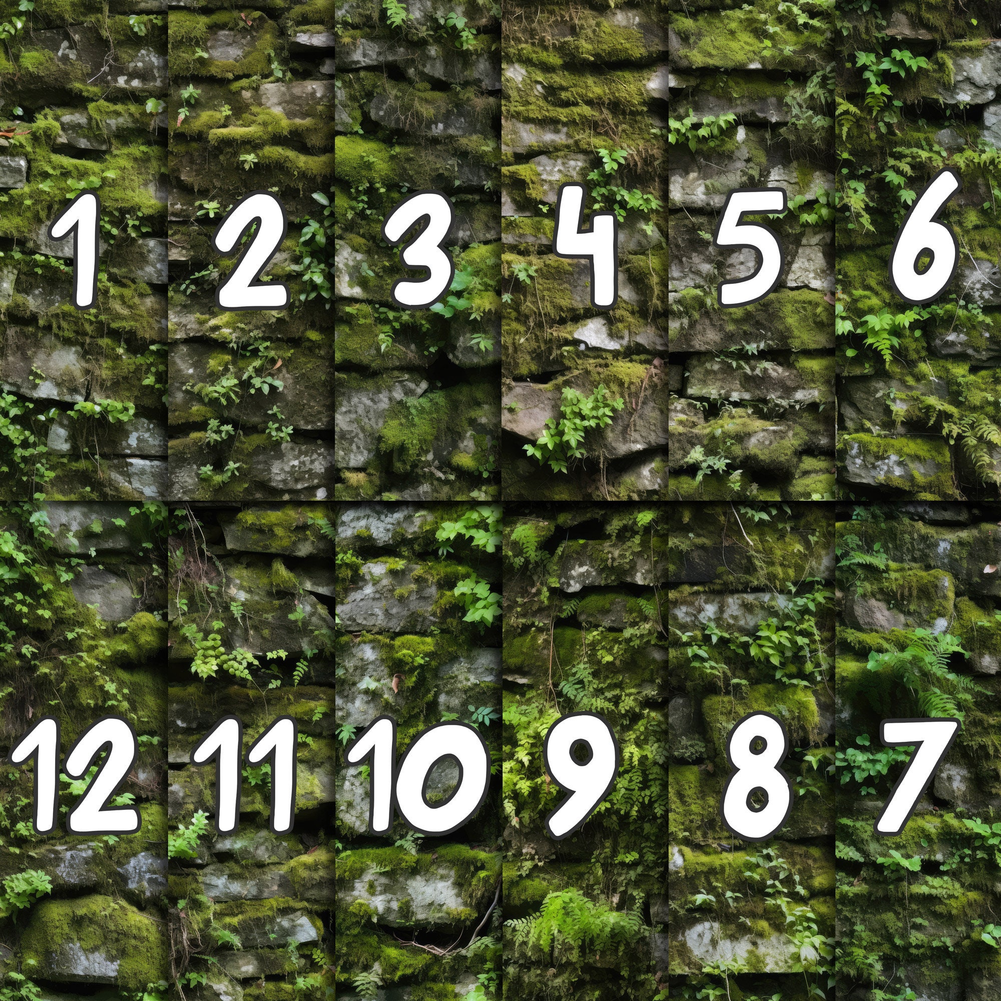 DIGITAL PAPER Natural Stone Wall Series 1 Seamless Designs - Etsy