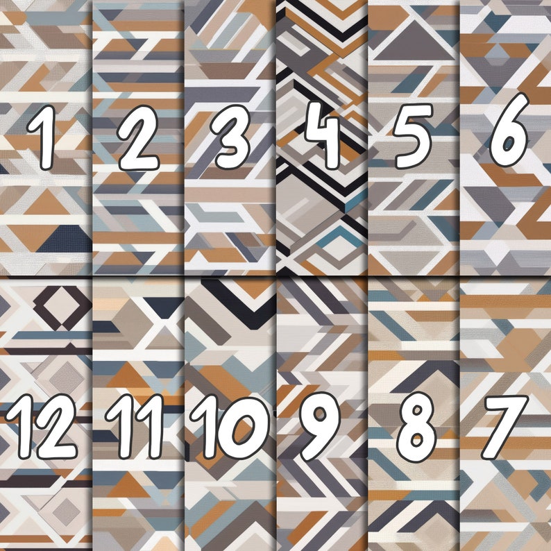 DIGITAL PAPER Neutral Color Patterns Series 1 Seamless - Etsy