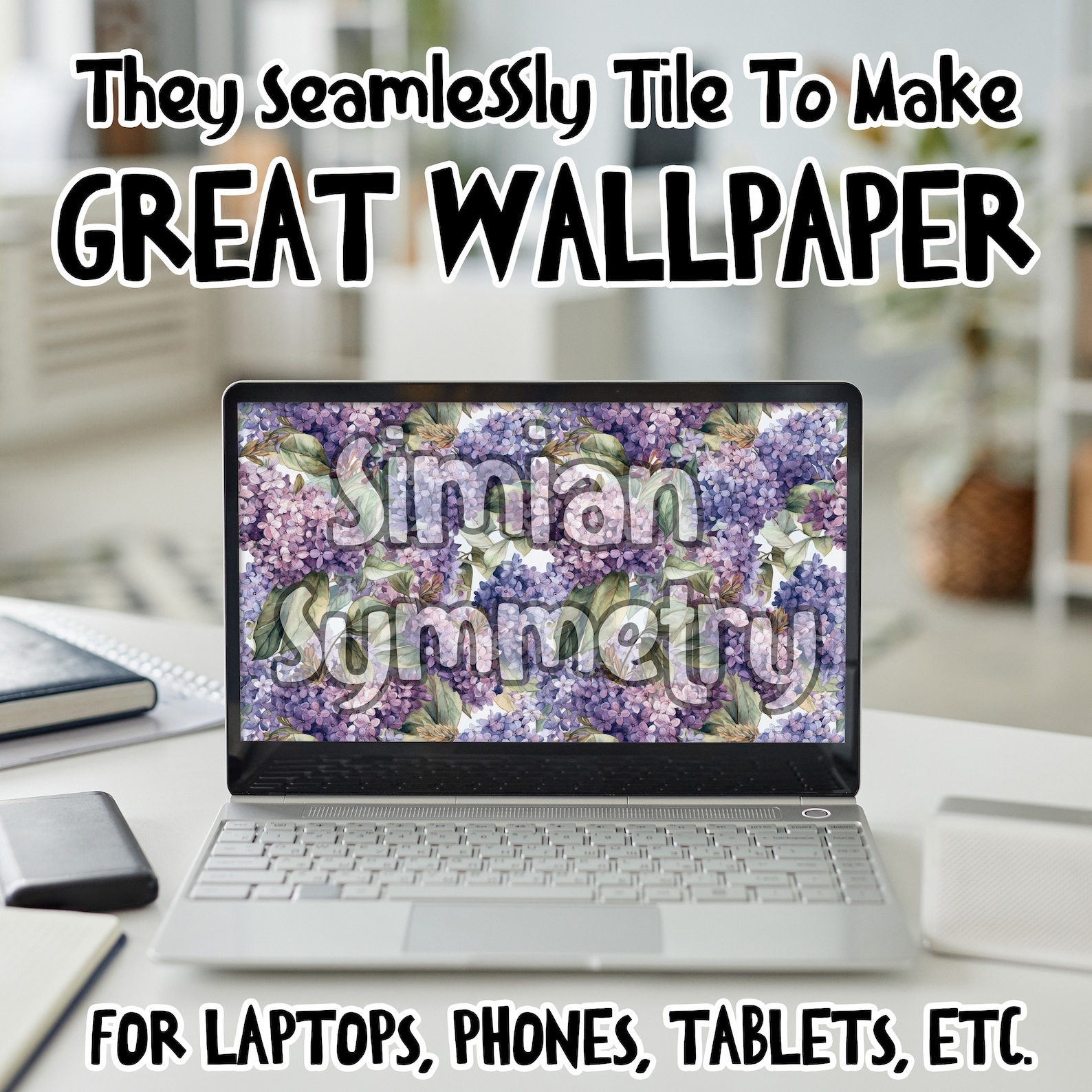 Watercolor Lilacs Digital Paper | Watercolor Lilacs Seamless ...