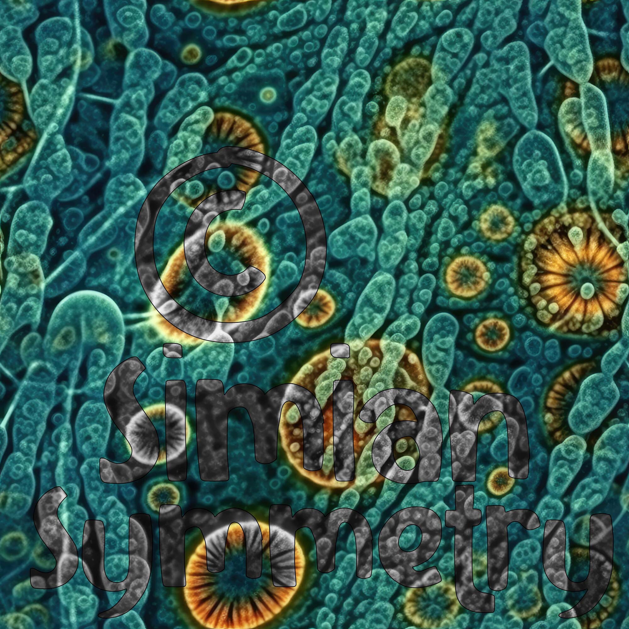 DIGITAL PAPER Microscopic Plant Cells Series 1 Seamless Designs Twelve ...