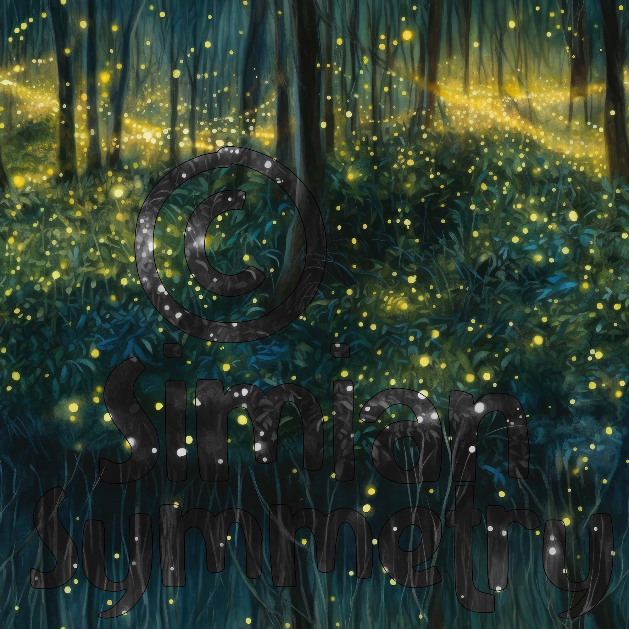 DIGITAL PAPER Forest Fireflies Series 1 | Seamless Designs | Twelve ...