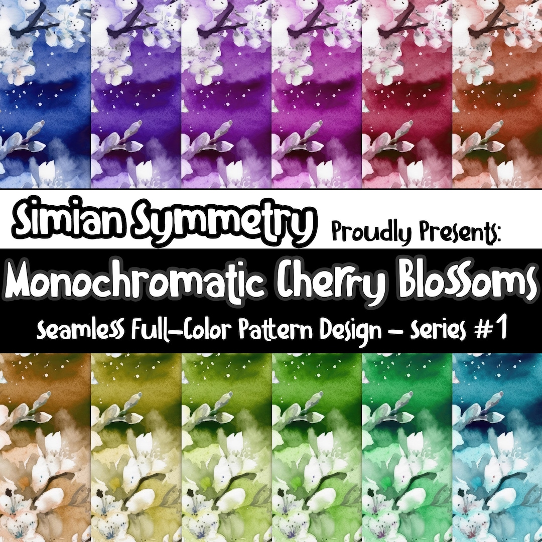 DIGITAL PAPER Watercolor Cherries Series 1 | Seamless Designs | Twelve ...