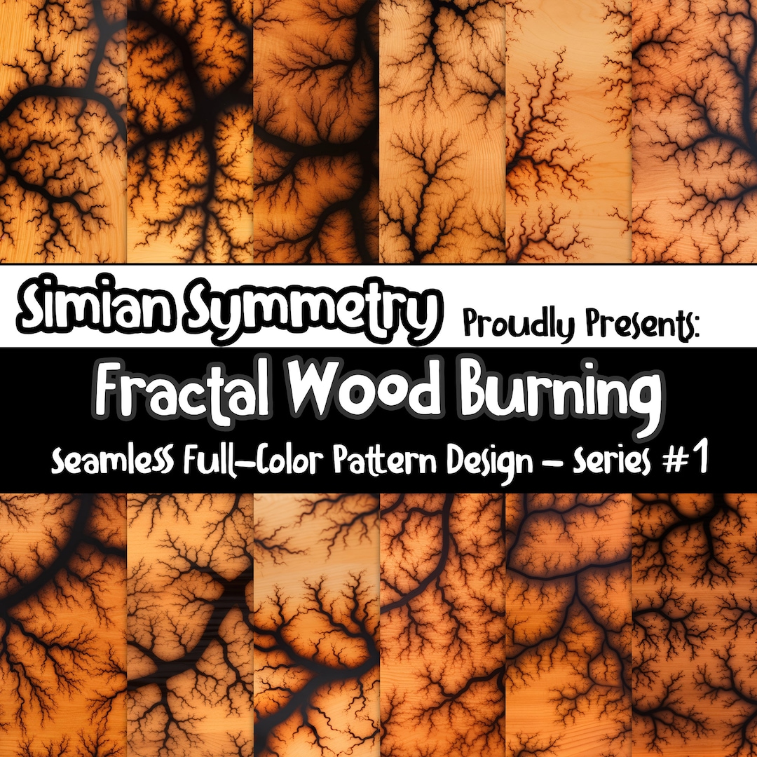 Fractal Wood Burning Digital Paper | Instant Download | Seamless ...