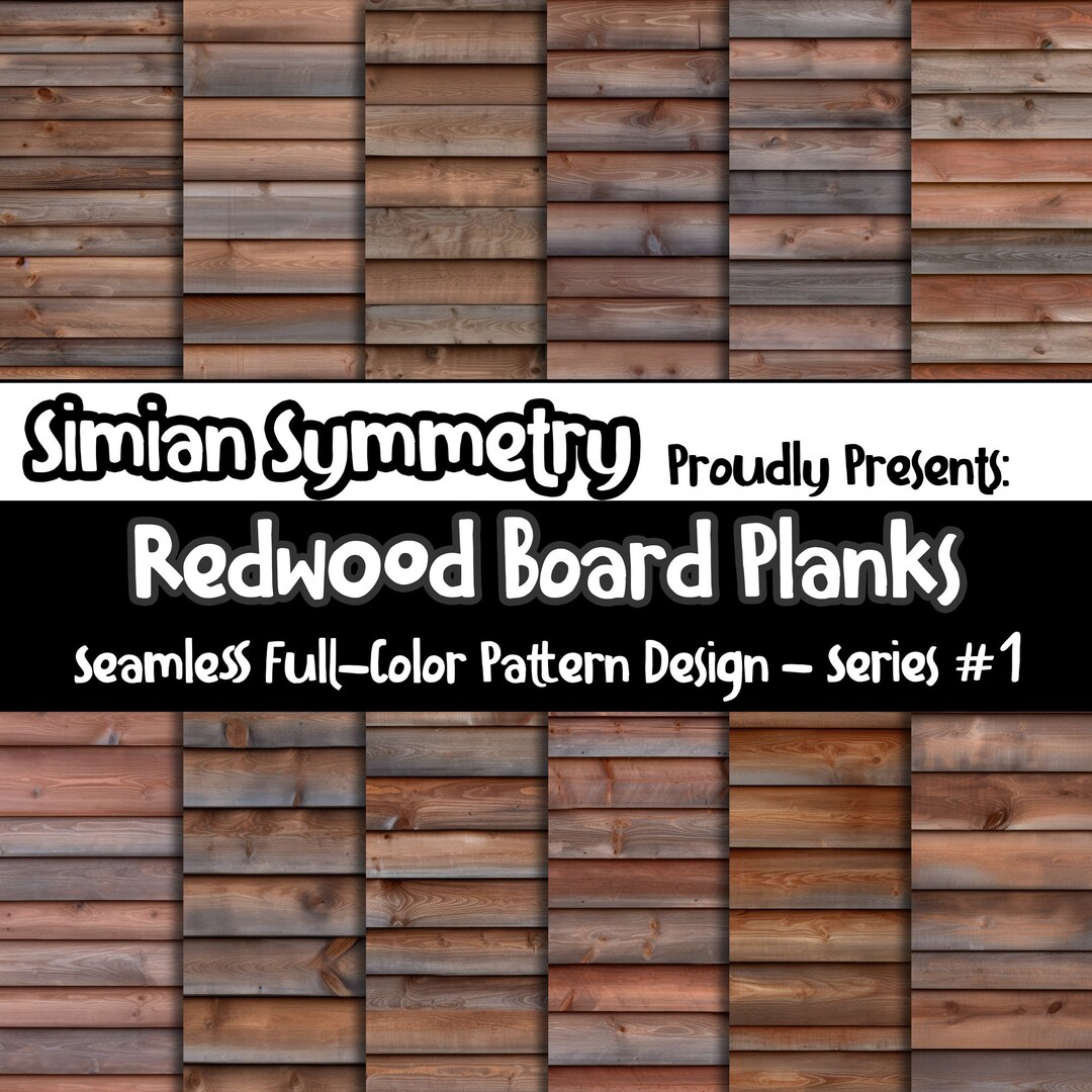 DIGITAL PAPER Redwood Board Planks Series 1 | Seamless Designs | Twelve ...