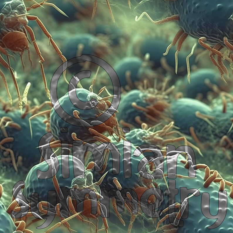 DIGITAL PAPER Microscopic Mites Series 1 | Seamless Designs | Twelve ...