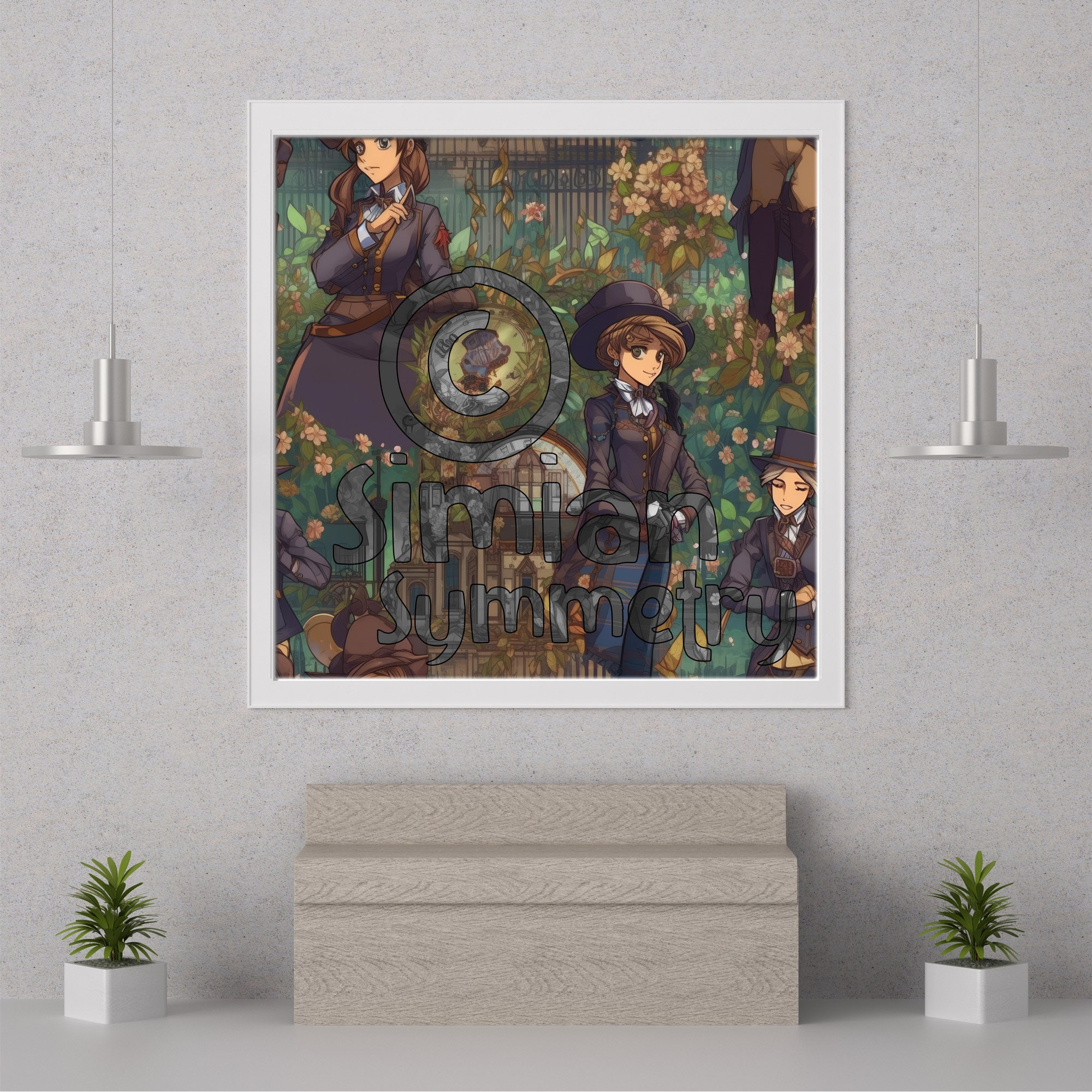 DIGITAL PAPER Steampunk Anime Scenes Series 1 Seamless - Etsy