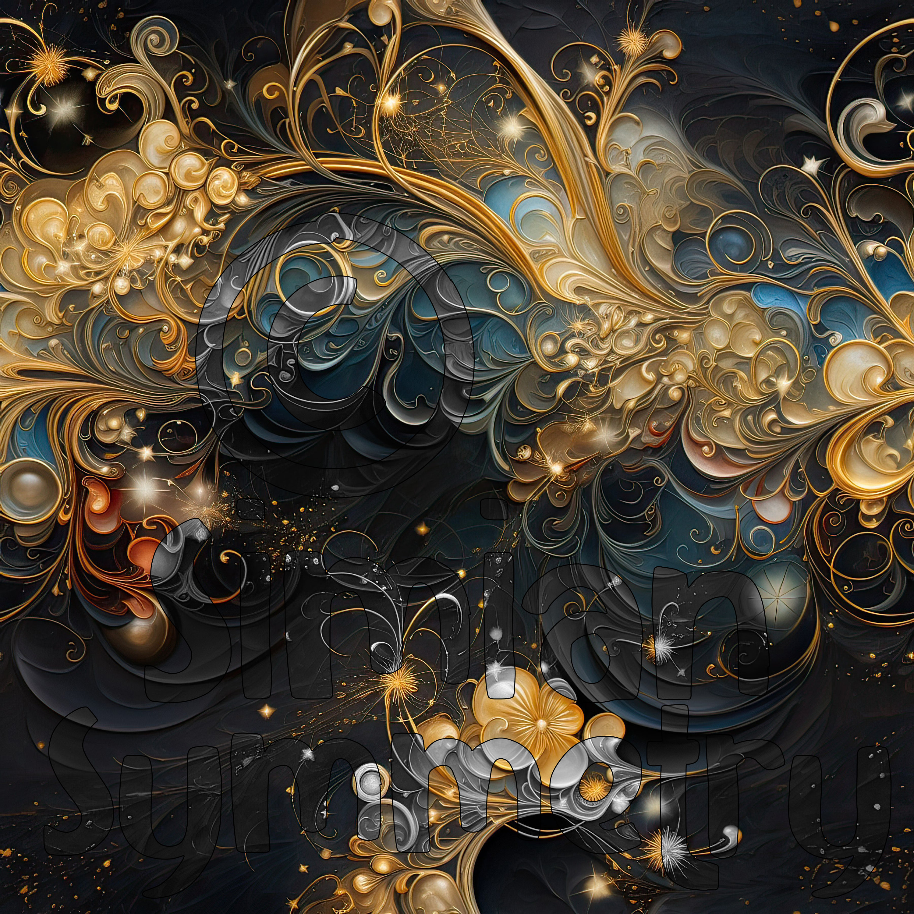 Baroque Ornate Flows Digital Paper Instant Download Seamless Patterns ...