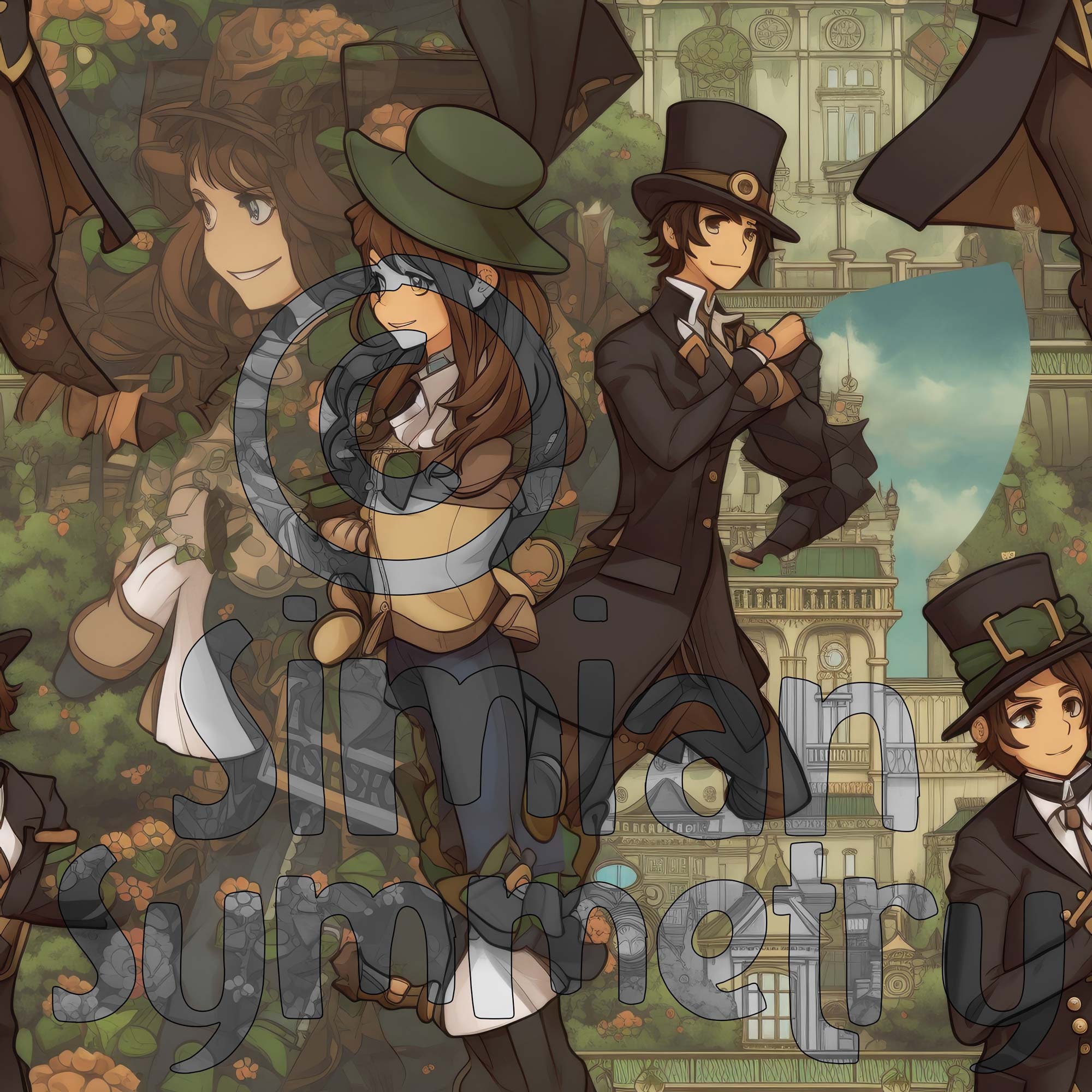 DIGITAL PAPER Steampunk Anime Scenes Series 1 Seamless - Etsy