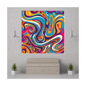 Psychedelic Hippie Swirls Digital Paper | 60s Retro Pattern | Instant ...