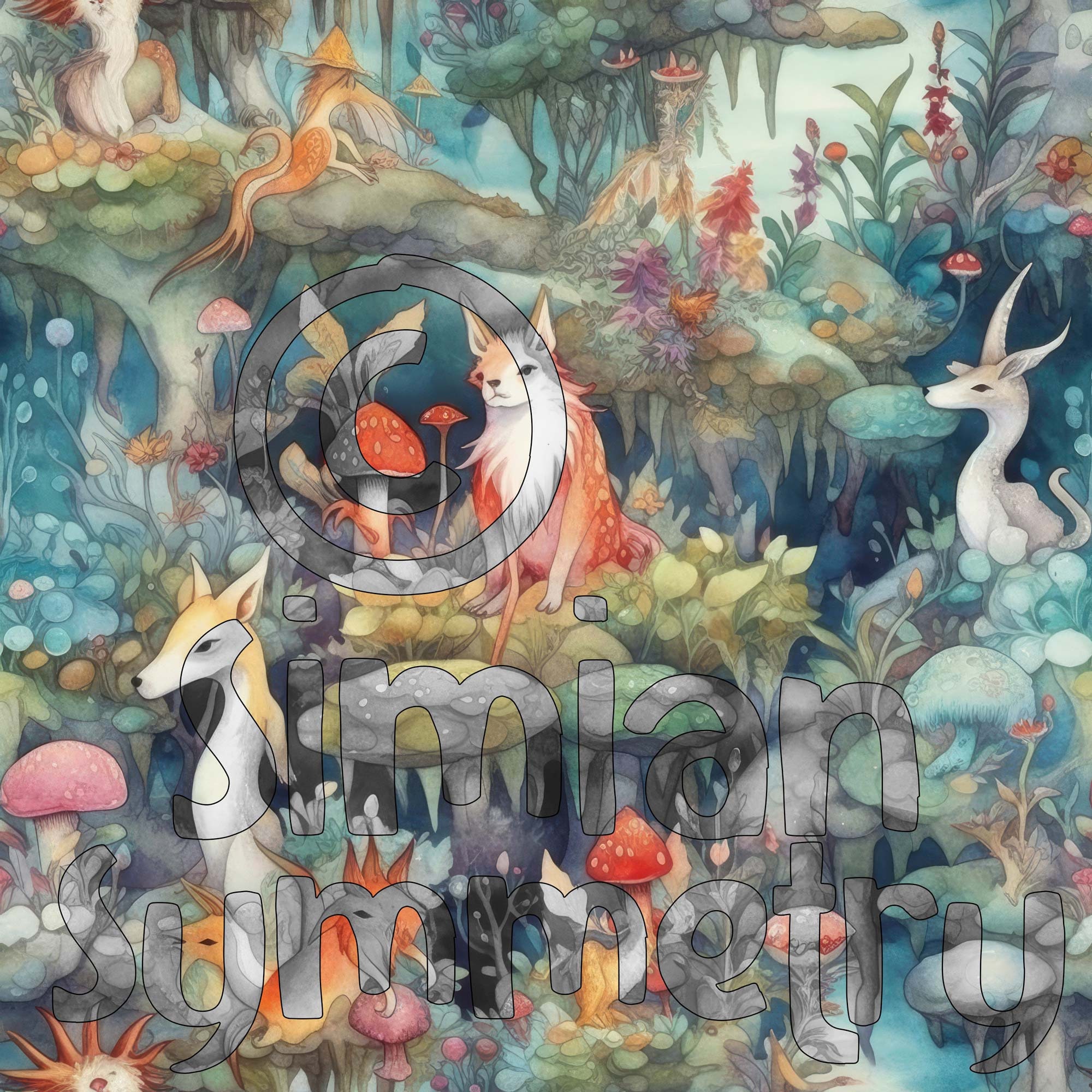 DIGITAL PAPER Fantasy Creatures Series 1 Seamless Designs Twelve ...