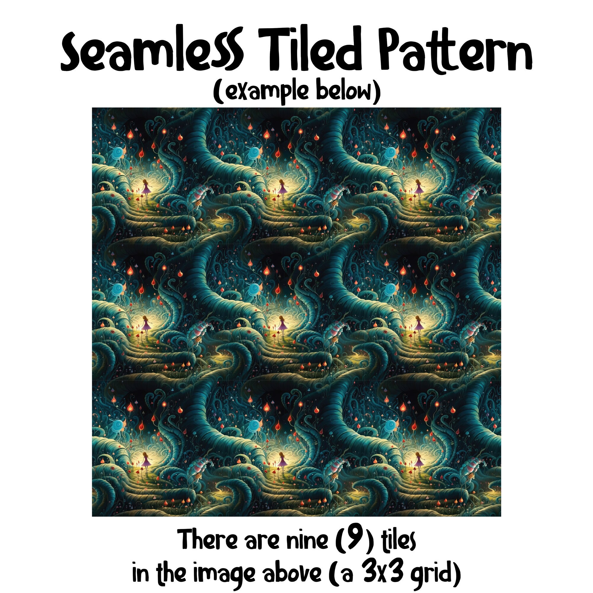 Underground Wonderland Digital Paper Fantasy Visions Storybook Cave ...