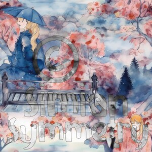 Anime Scenes Digital Paper | Neko Seamless Design | Anime Repeating ...