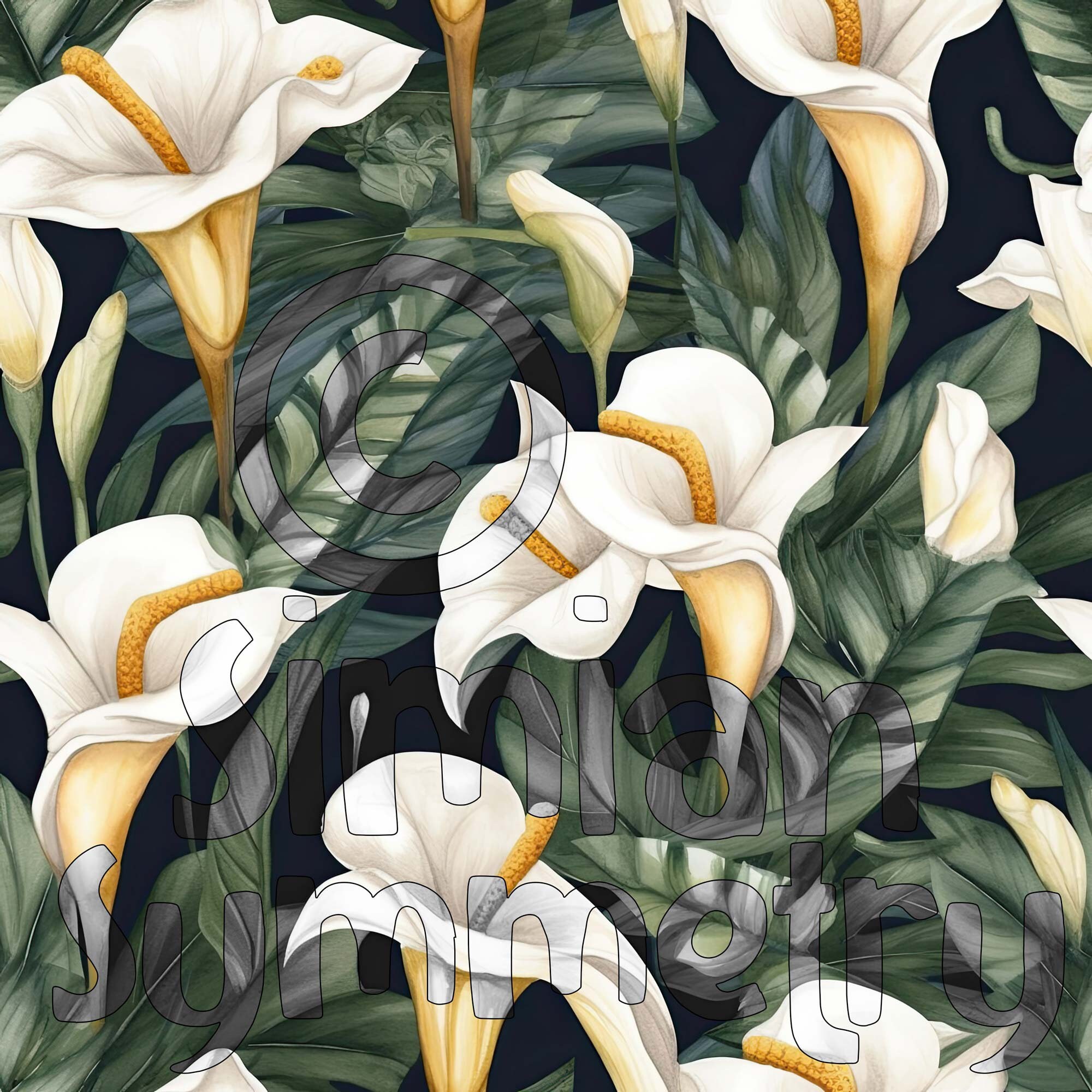 DIGITAL PAPER Calla Lily Series 1 Seamless Designs Twelve - Etsy